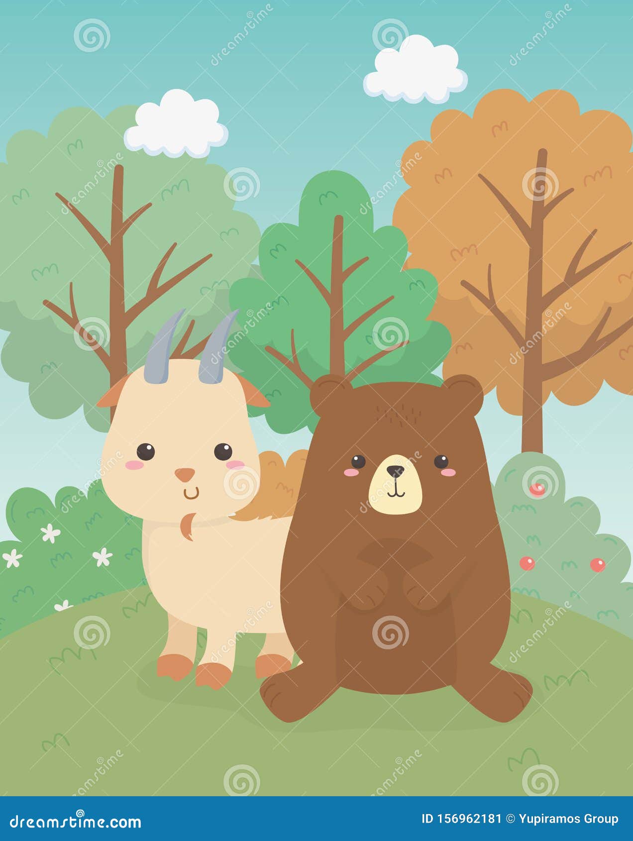 Farm Characters With Their Animals Vector Illustrations Set ...