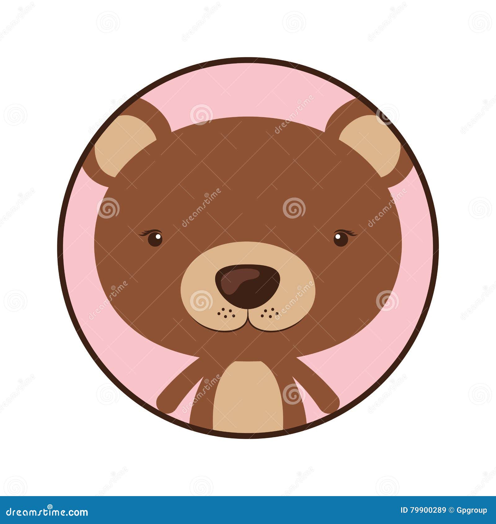 Cute bear icon stock vector. Illustration of fauna, friendly - 79900289