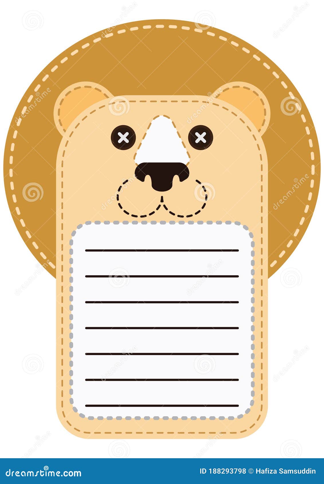 Cute Bear Note. Vector Illustration Decorative Design Stock Vector ...