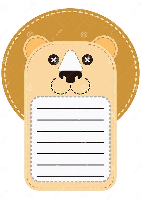 Cute Bear Note. Vector Illustration Decorative Design Stock Vector ...
