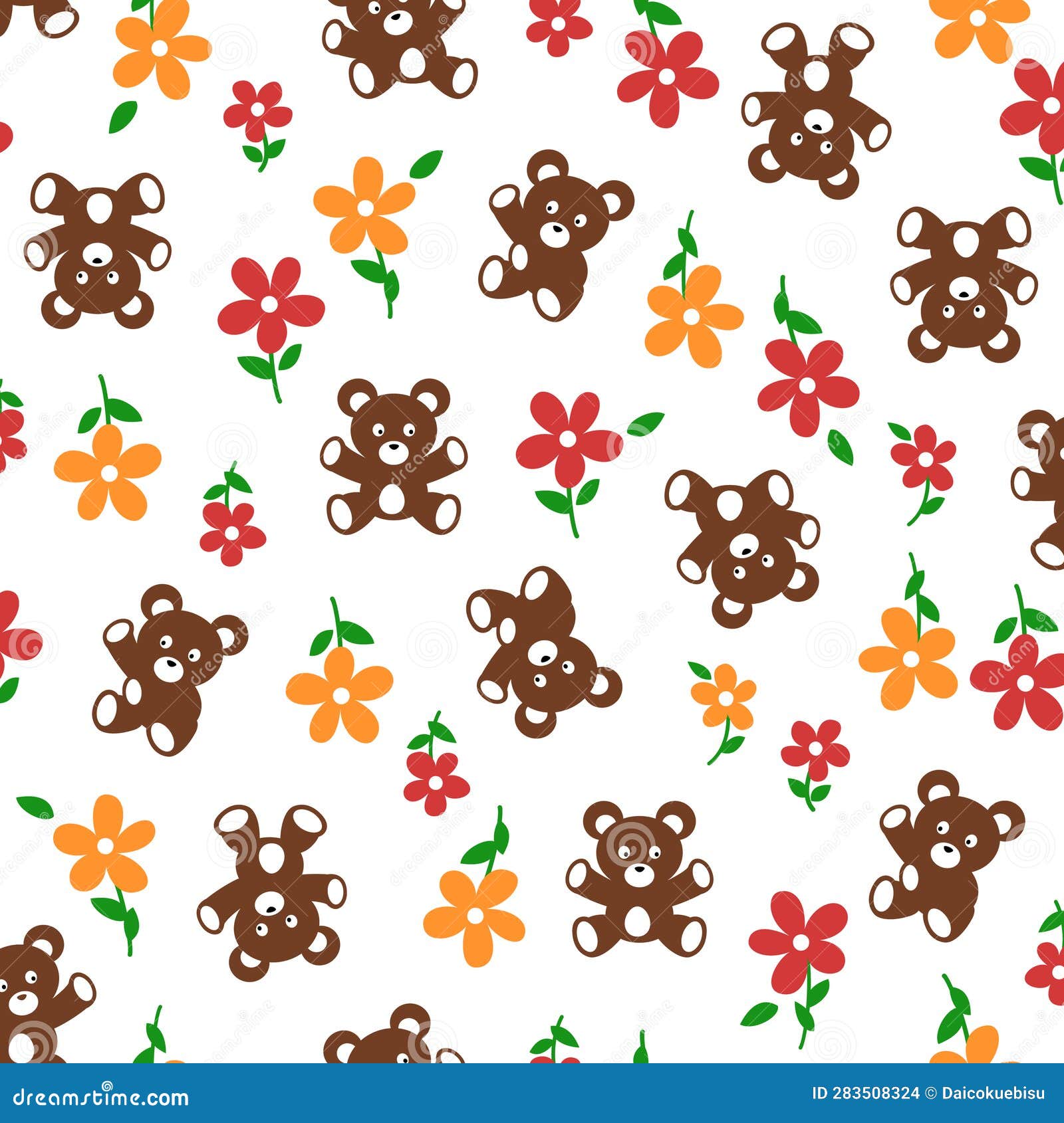 Cute Bear Pattern Perfect for Textiles, Stock Vector - Illustration of ...