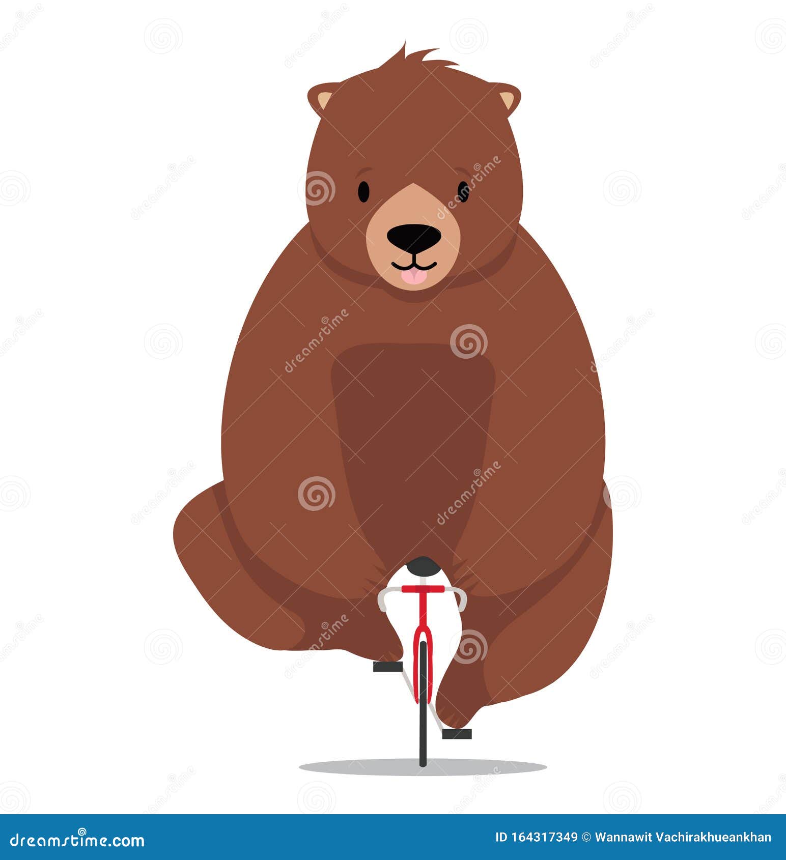 Cute Bear Riding a Bike Vector Stock Vector - Illustration of cute ...