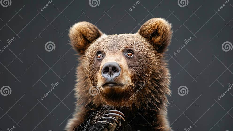 Cute Bear Thinking and Confused . Generative Ai Stock Illustration ...
