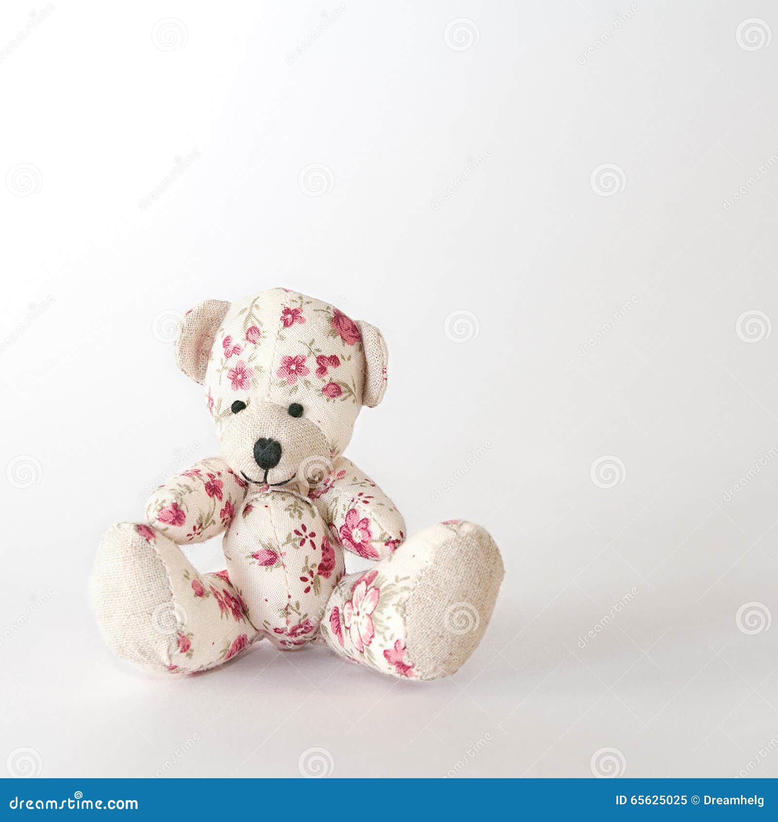 Cute Bear-toy in Pink Flowers Stock Image - Image of baby, friendship ...