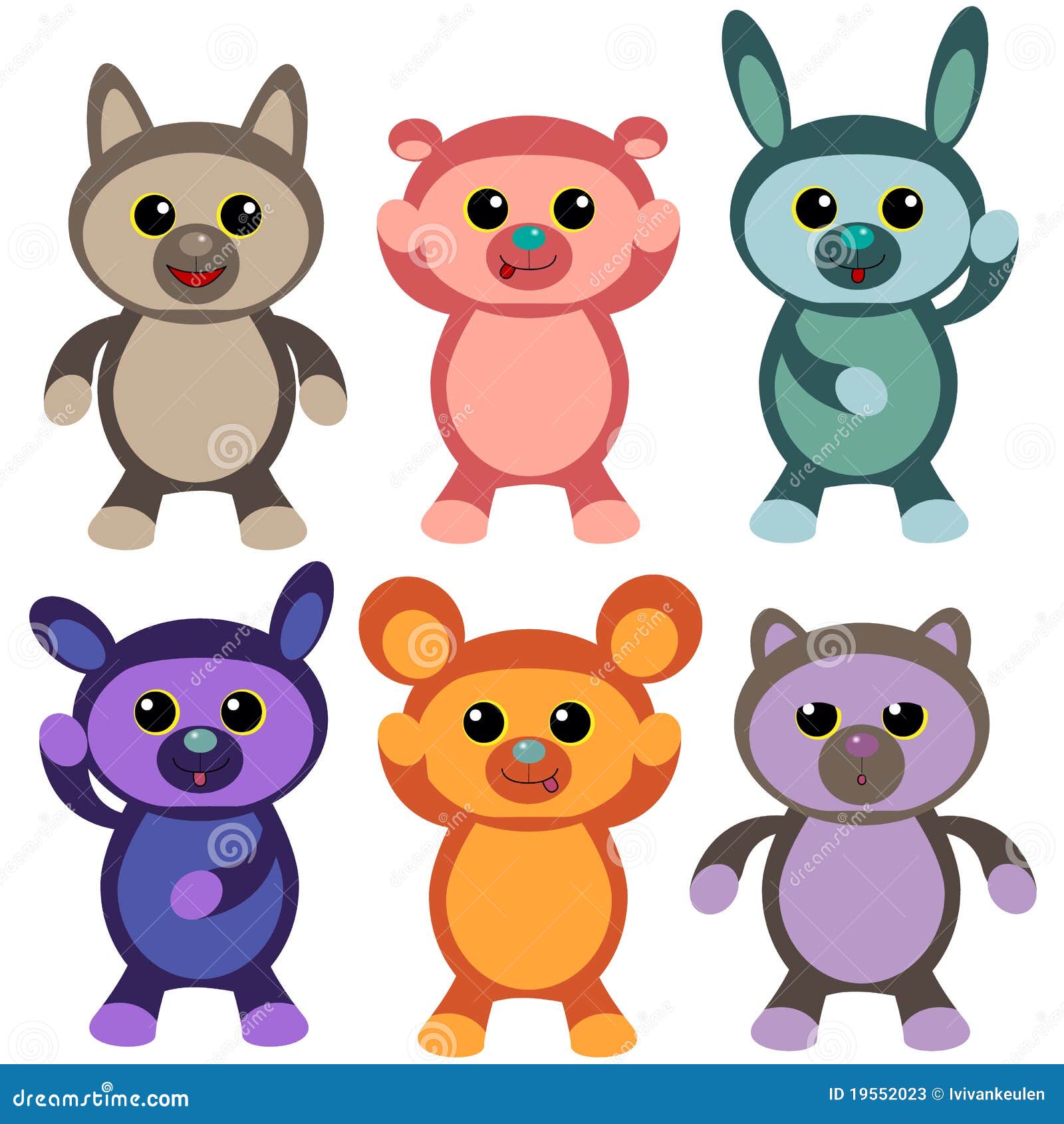 Cute bears stock vector. Illustration of bear, purple - 19552023