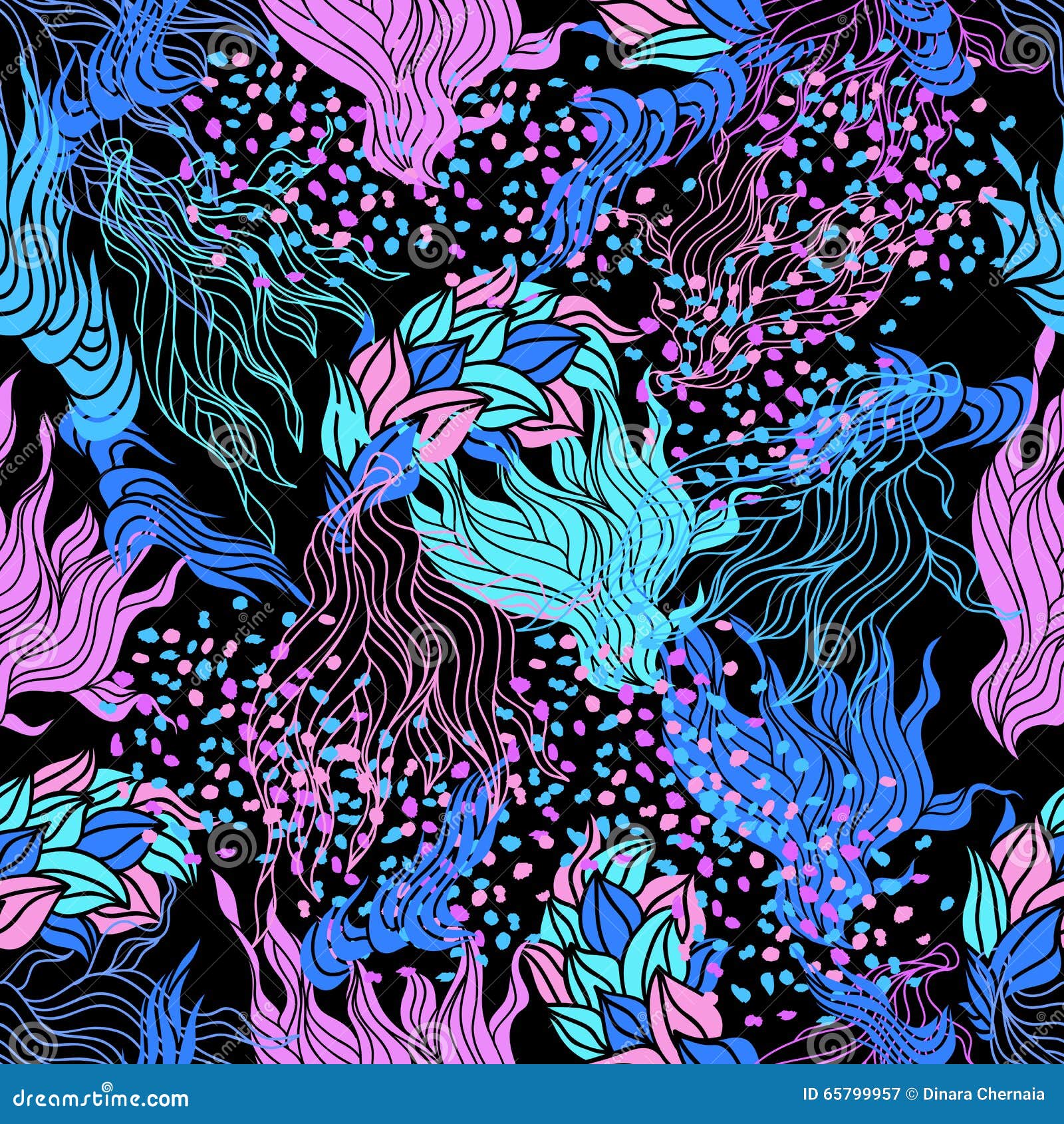 Cute Beautiful Abstract Seamless Pattern. Stock Vector - Illustration ...