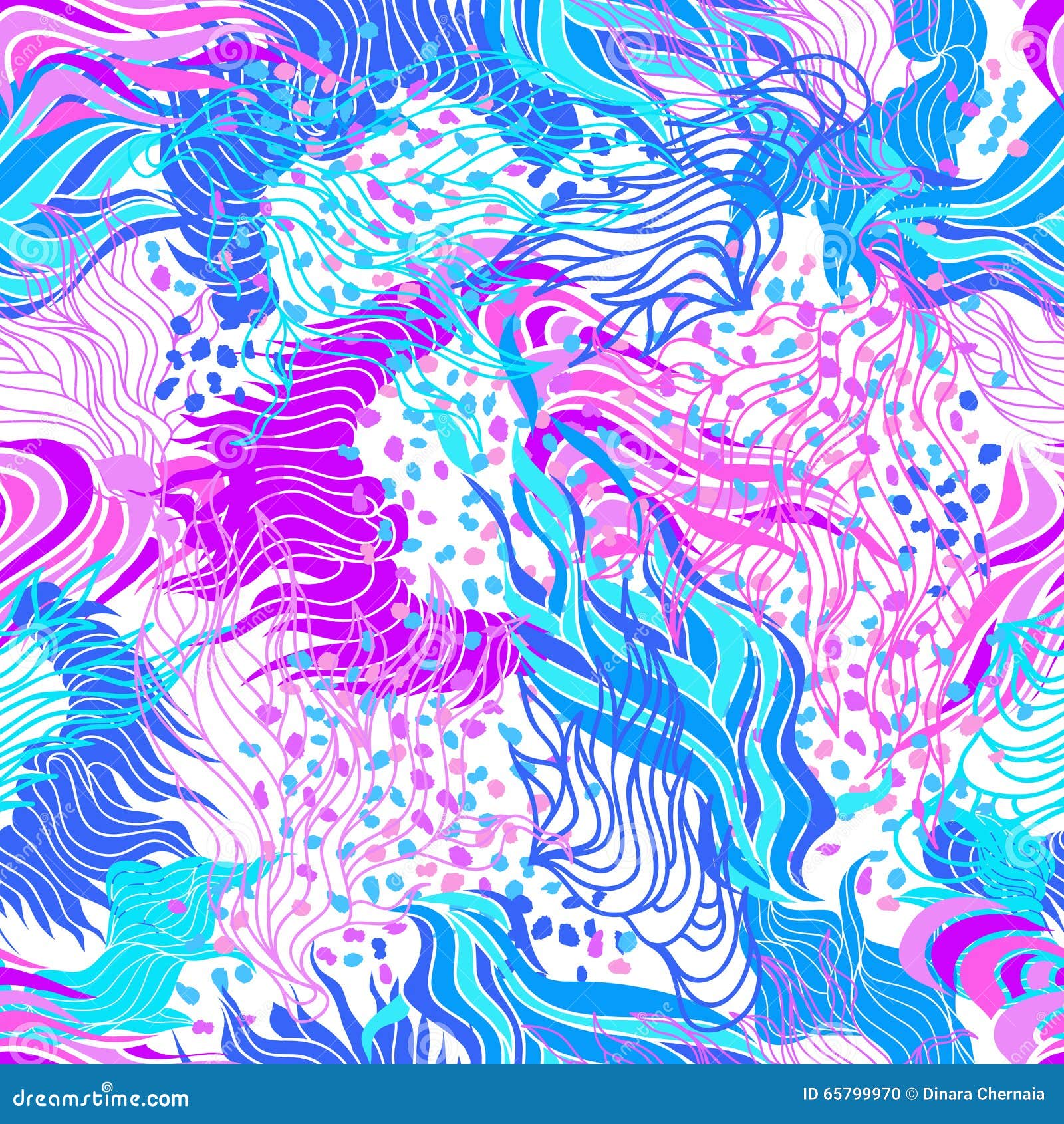 Cute Beautiful Abstract Seamless Pattern. Stock Vector - Illustration ...