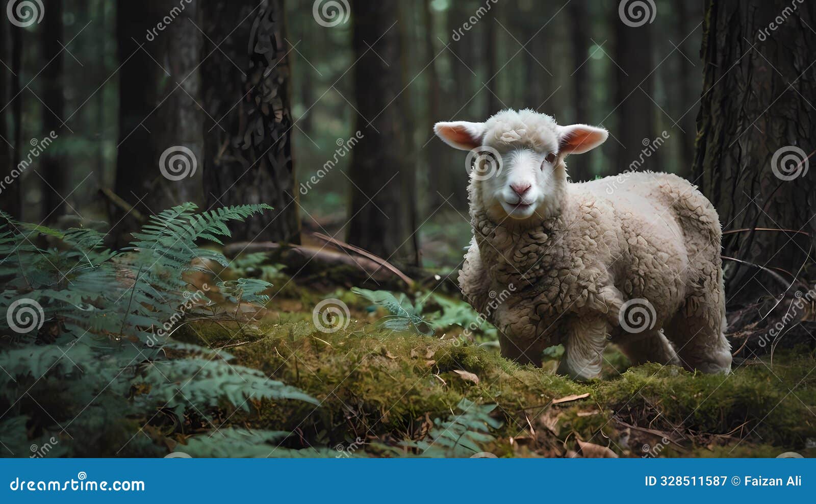 A cute beautiful lamb stock image. Image of sheepskin - 328511587
