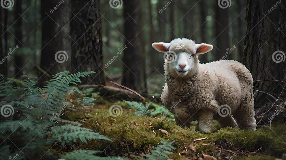 A cute beautiful lamb stock image. Image of sheepskin - 328511587