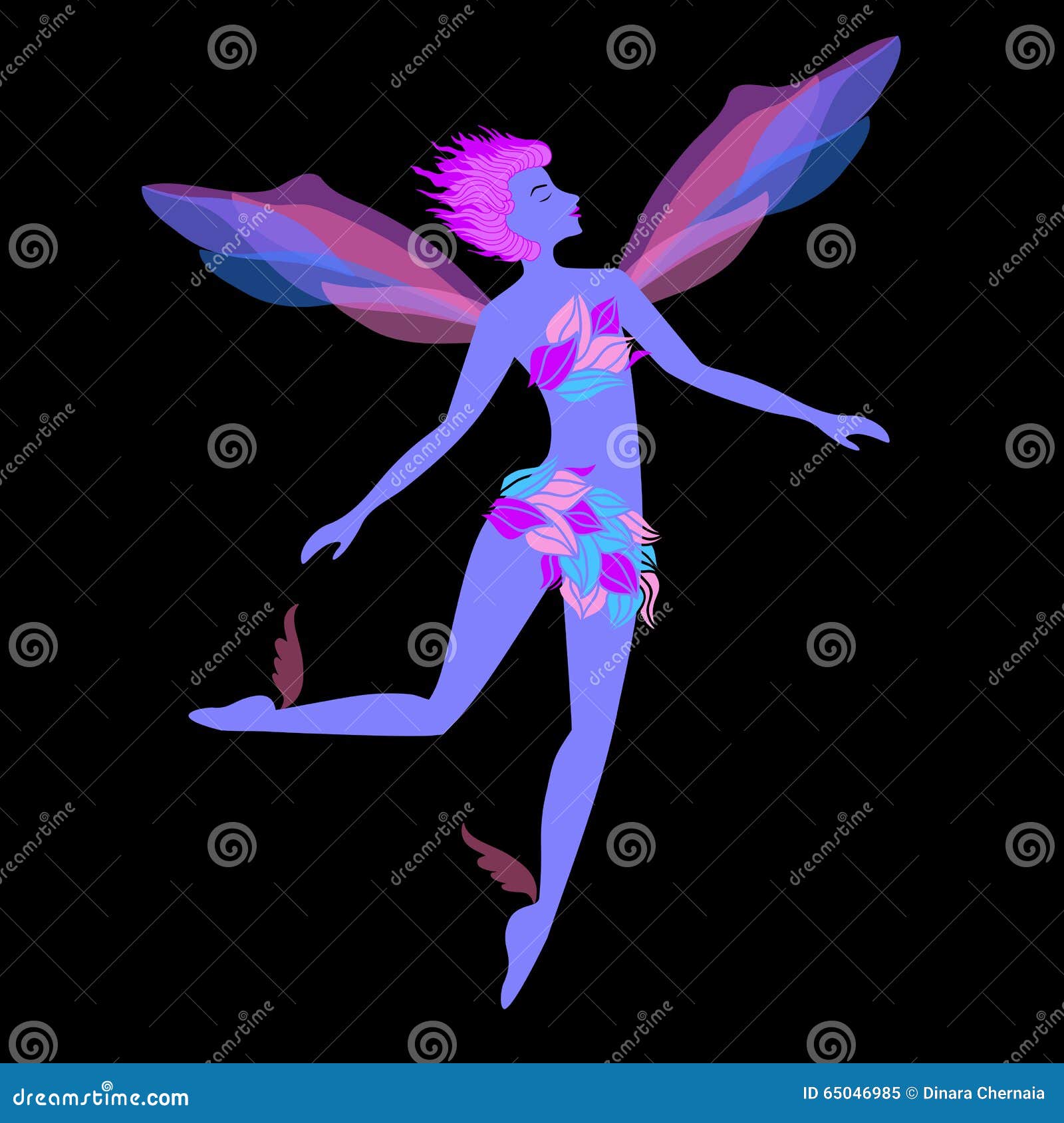 Cute Beautiful Magic Flying Fairy Stock Vector - Illustration of dating ...