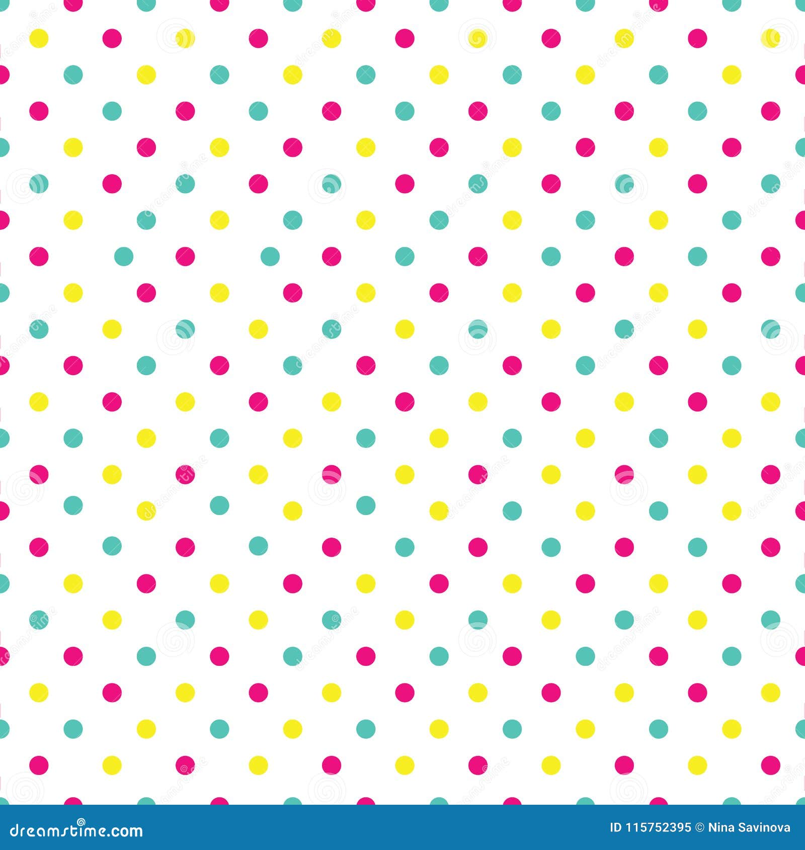 Cute and Beautiful Retro Dots Seamless Pattern Vector Stock Vector ...