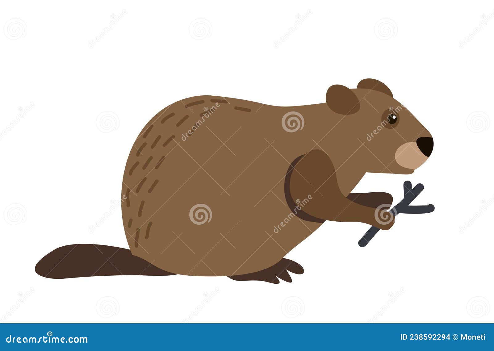Beavers Build A Dam On The River Royalty-Free Stock Image ...