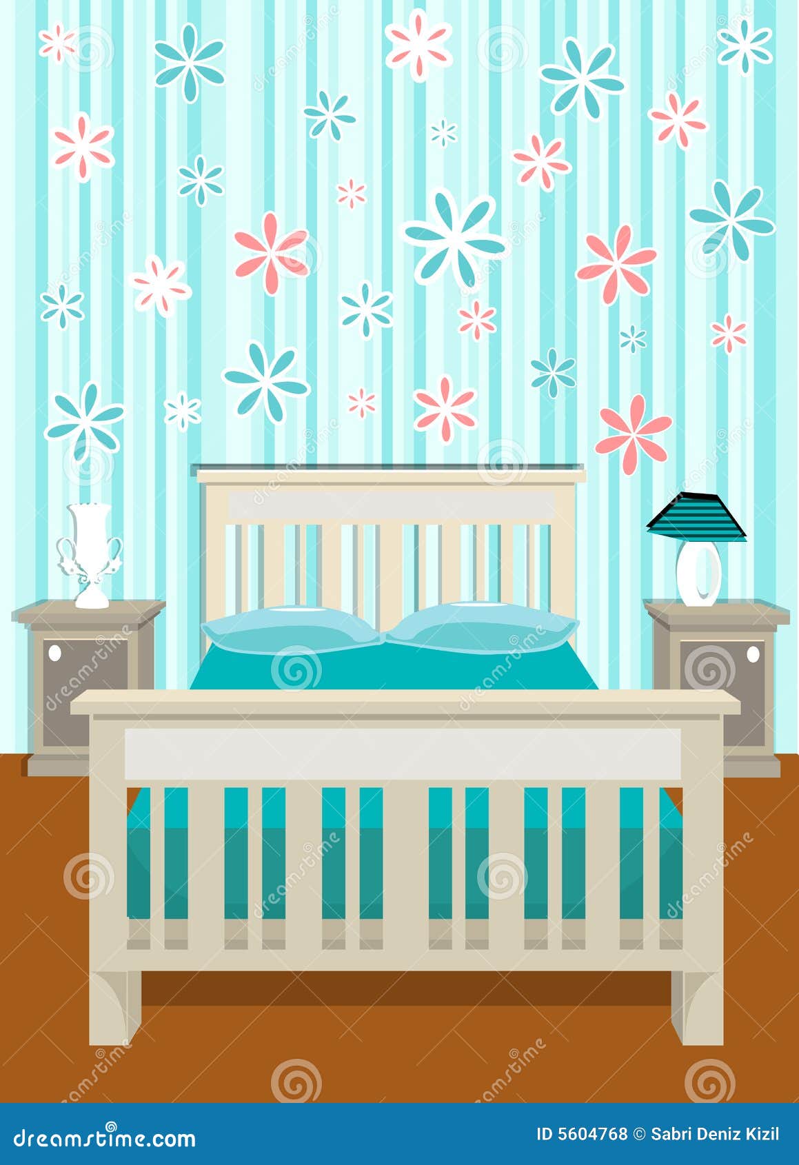 Cute bedroom vector stock vector. Illustration of floor - 5604768
