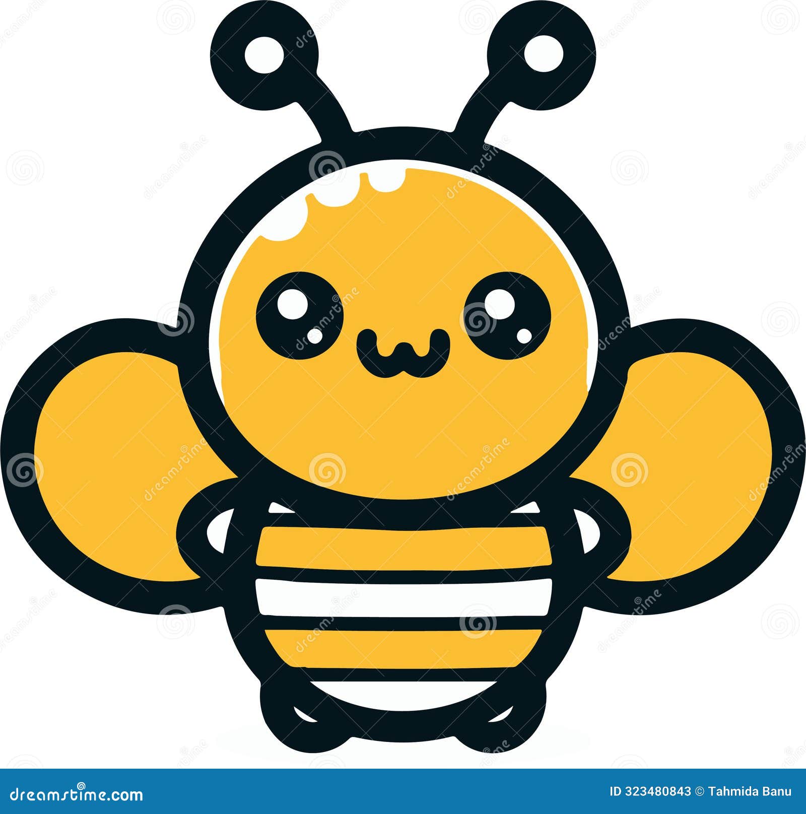 Cute Bee Silhoutte Vector Art Stock Vector - Illustration of elements ...
