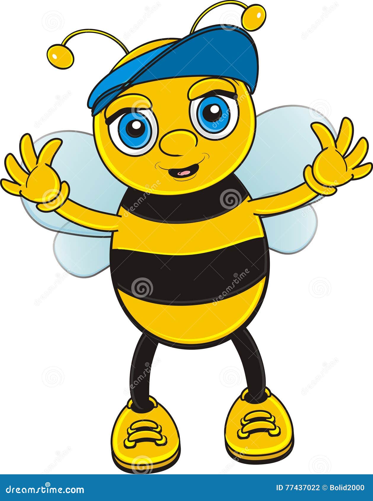 Cute bee boy stock illustration. Illustration of honey - 77437022