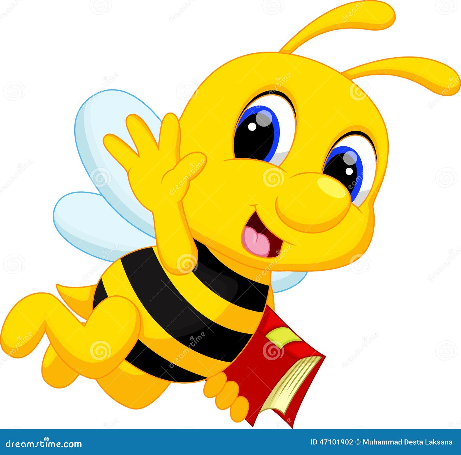 Cute bee cartoon stock illustration. Illustration of clip - 47101902