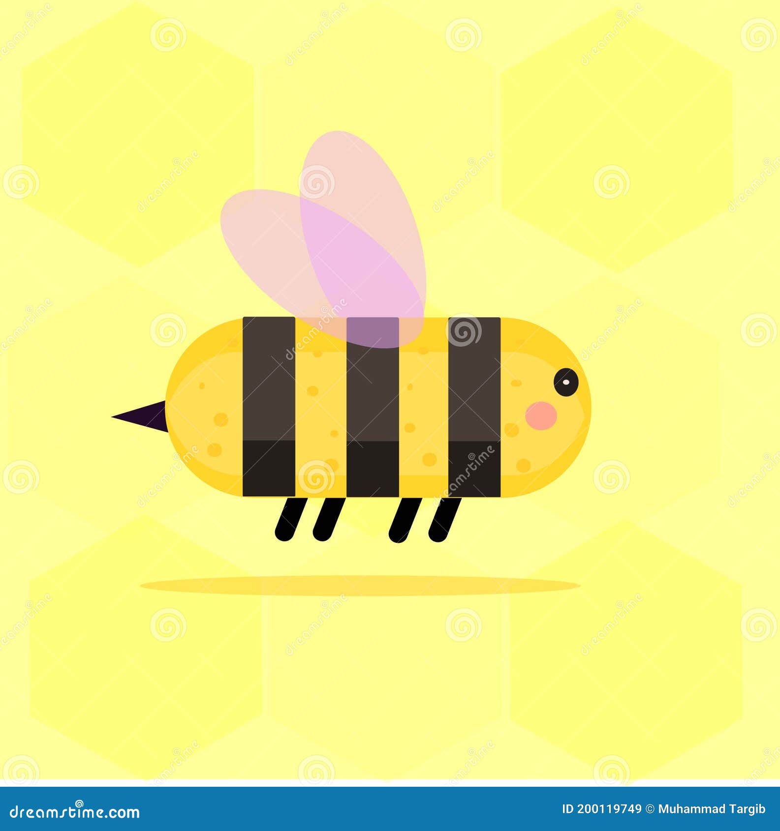 Cute Bee for Kids stock vector. Illustration of insect - 200119749