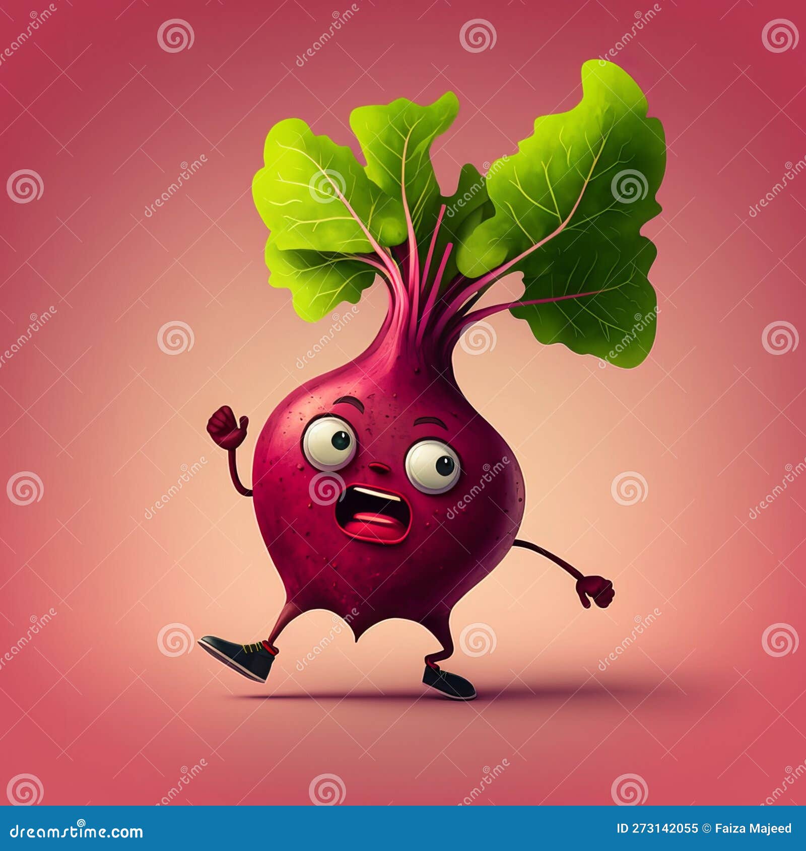 Cute Beet Character, Generative AI Stock Illustration - Illustration of ...