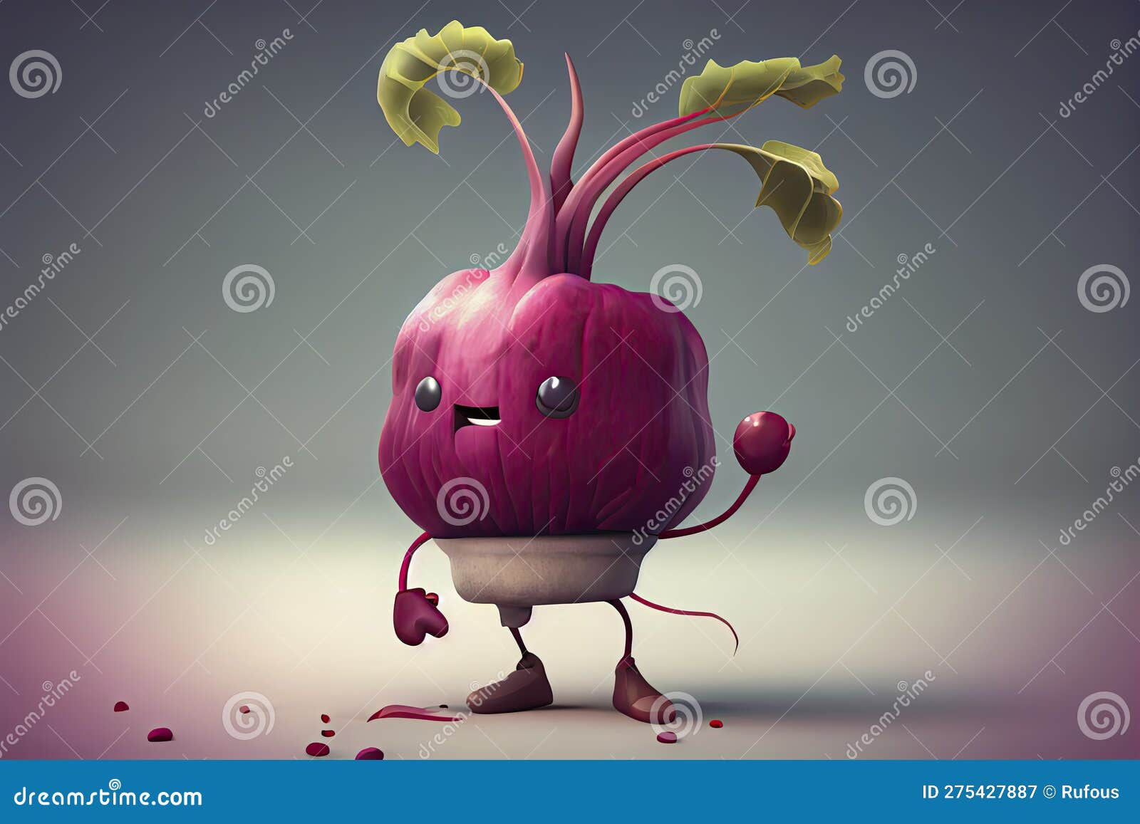 Cute beet root character stock illustration. Illustration of three ...