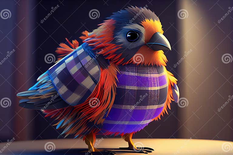 Cute Bird Cartoon Character 3d Style Stock Illustration Illustration Of Threedimensional