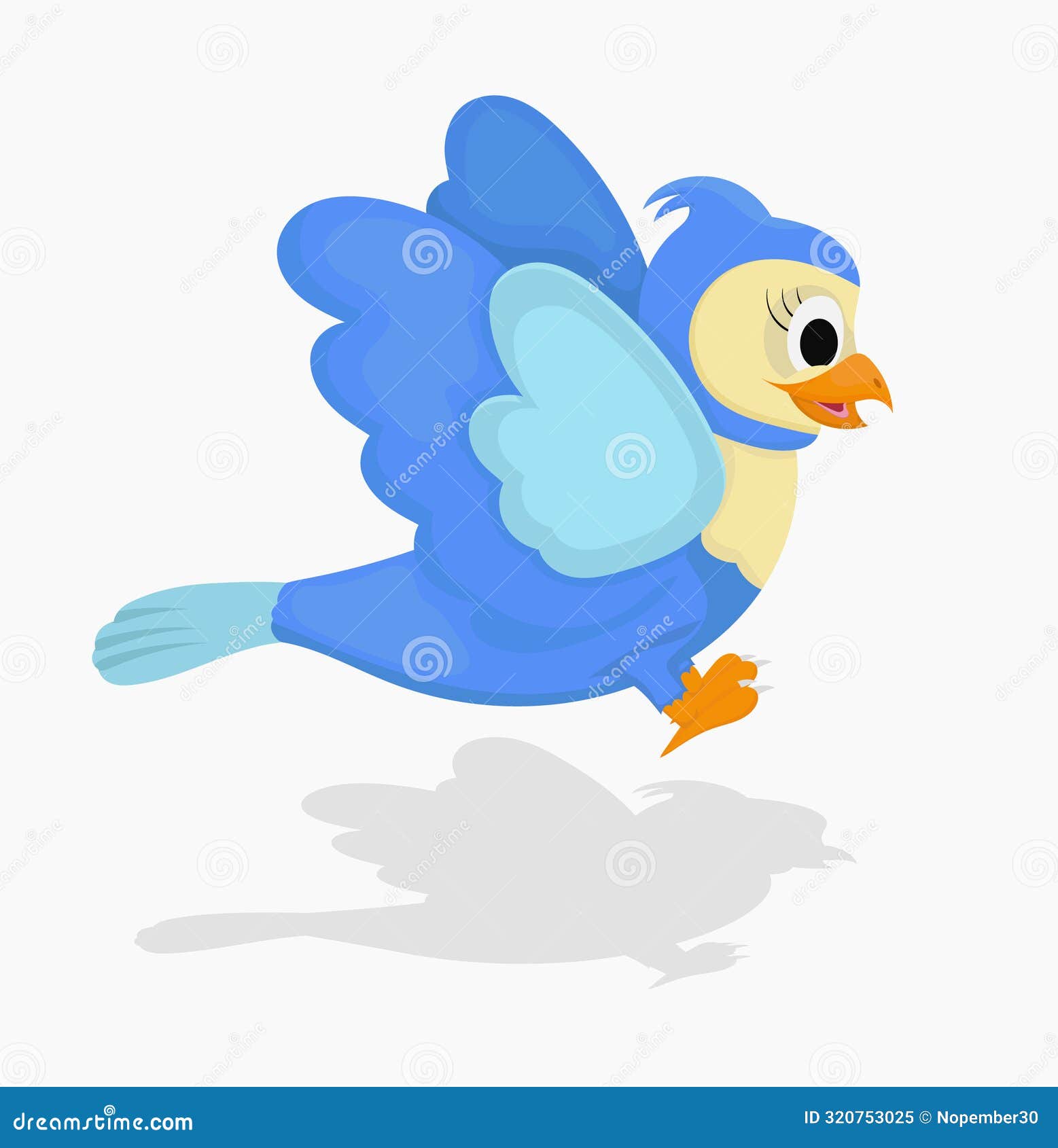 Cute bird cartoon flying stock vector. Illustration of animal - 320753025