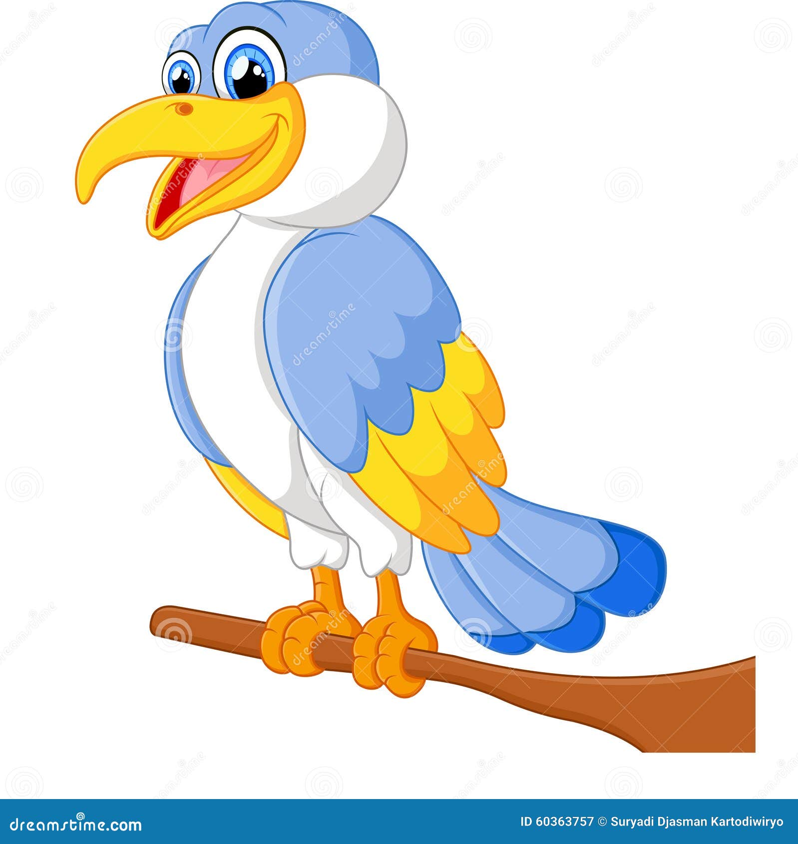 Cute bird cartoon stock illustration. Illustration of cartoon - 60363757