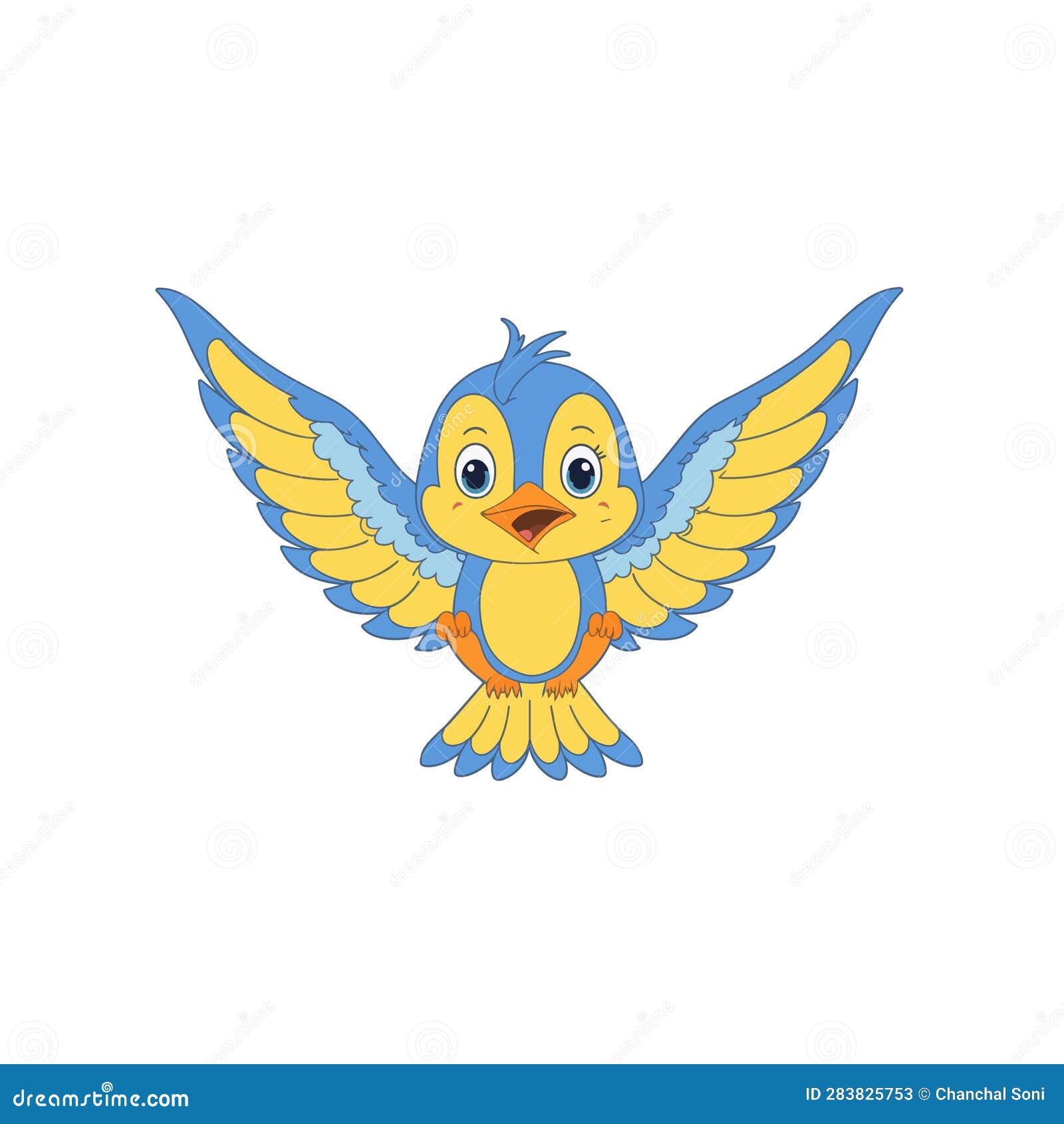 Cute Bird Cartoon Vector Design Stock Illustration - Illustration of ...
