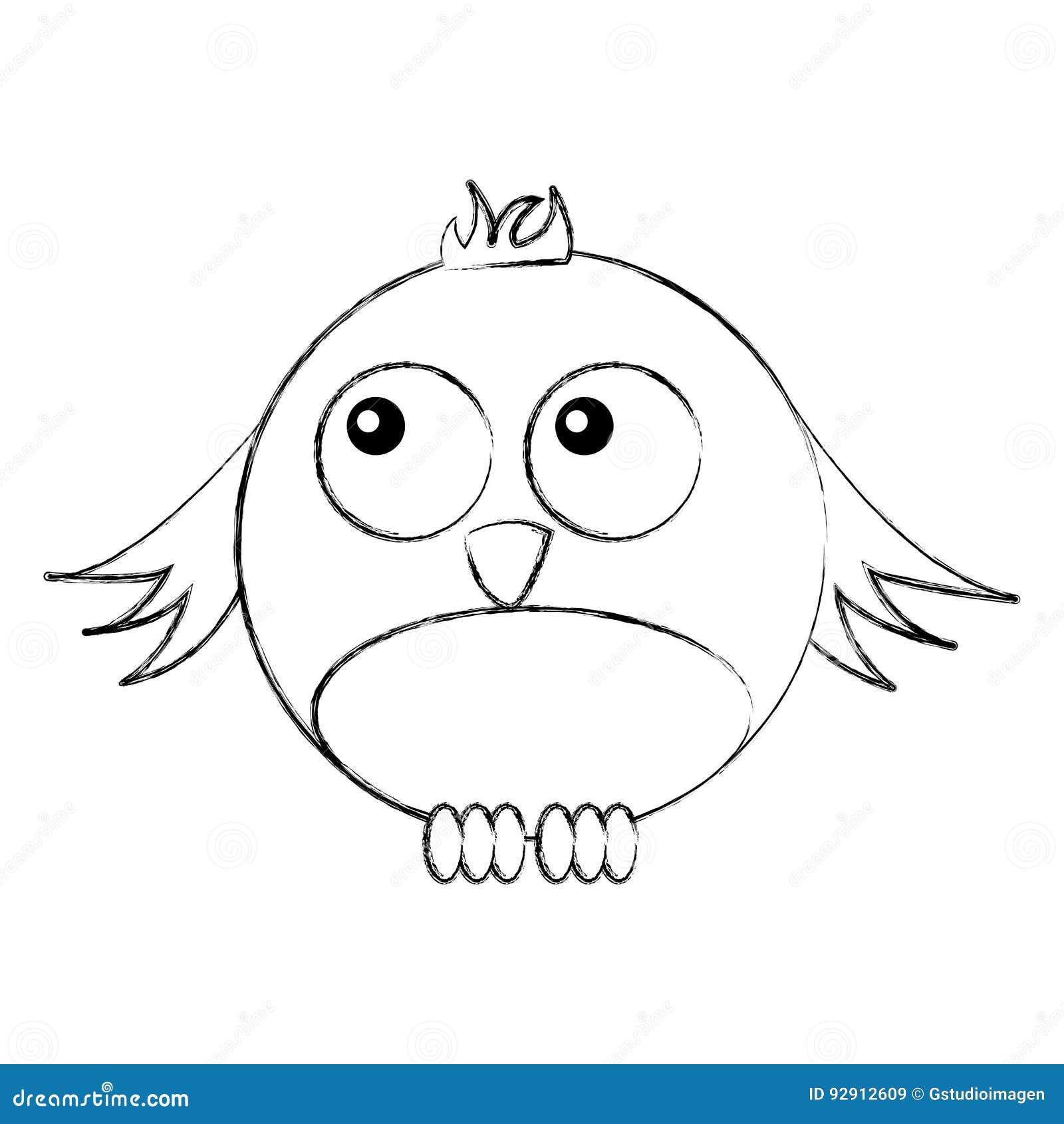 Cute bird comic character stock vector. Illustration of bird - 92912609