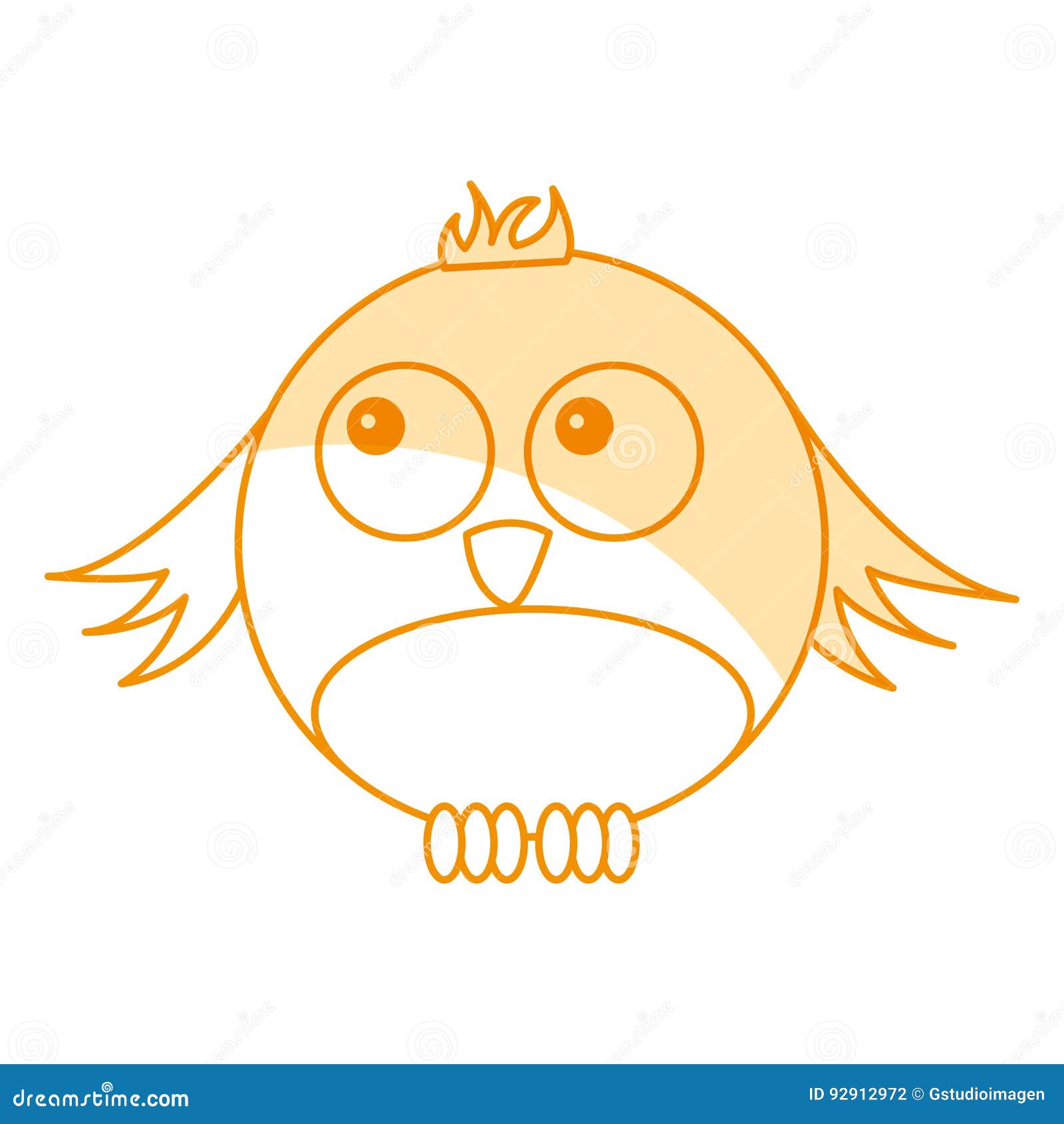 Cute bird comic character stock vector. Illustration of sticker - 92912972