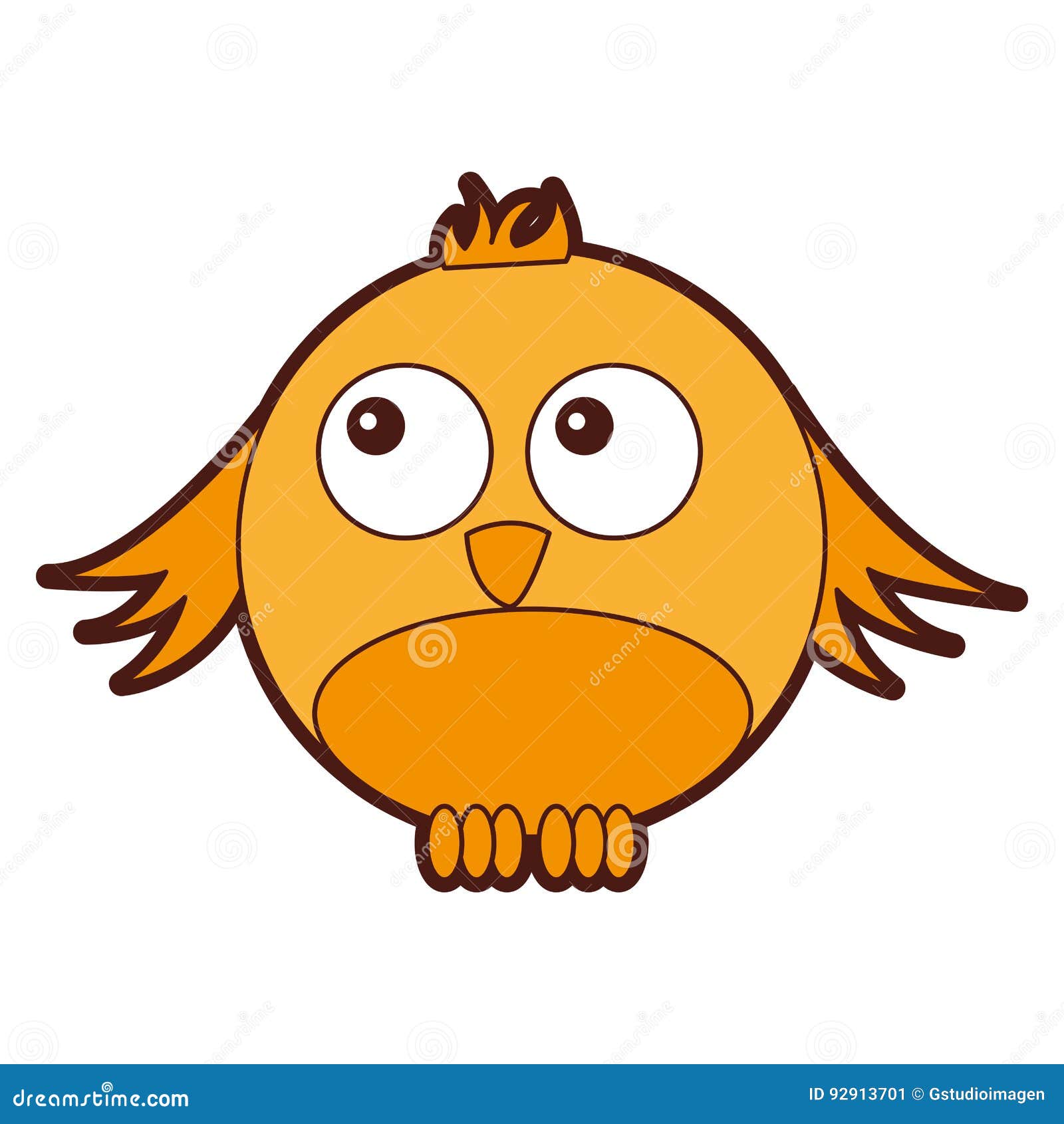 Cute bird comic character stock vector. Illustration of friend - 92913701