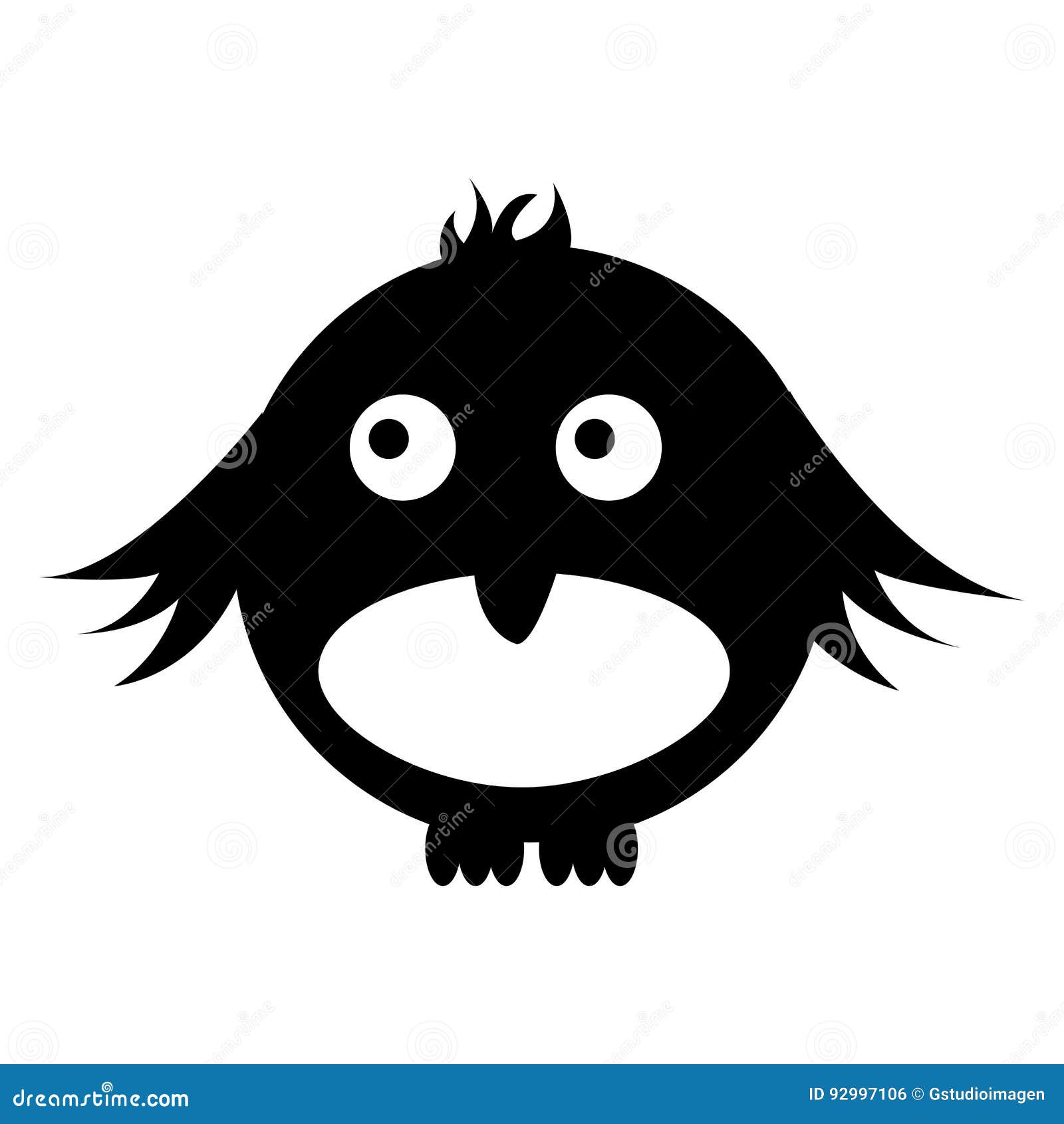 Cute bird comic character stock vector. Illustration of friendly - 92997106