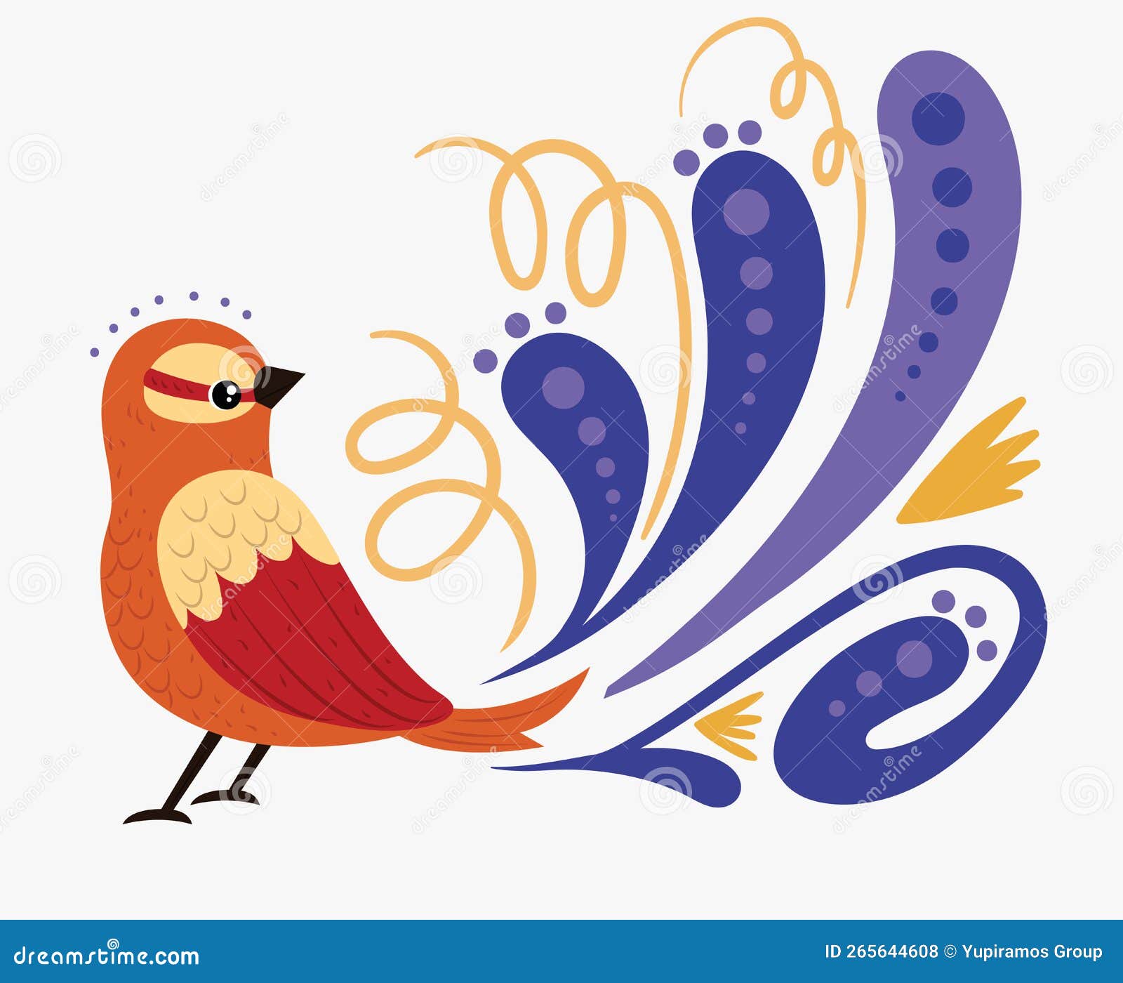 Cute bird design stock vector. Illustration of character - 265644608