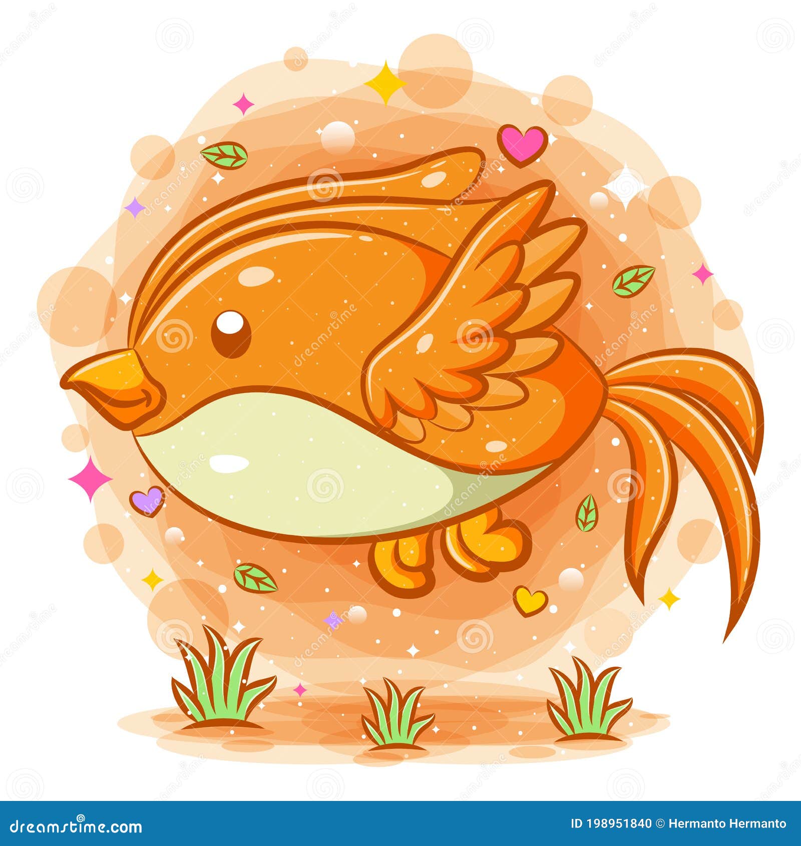Cute Bird Flying Cartoon Character Stock Vector - Illustration of ...