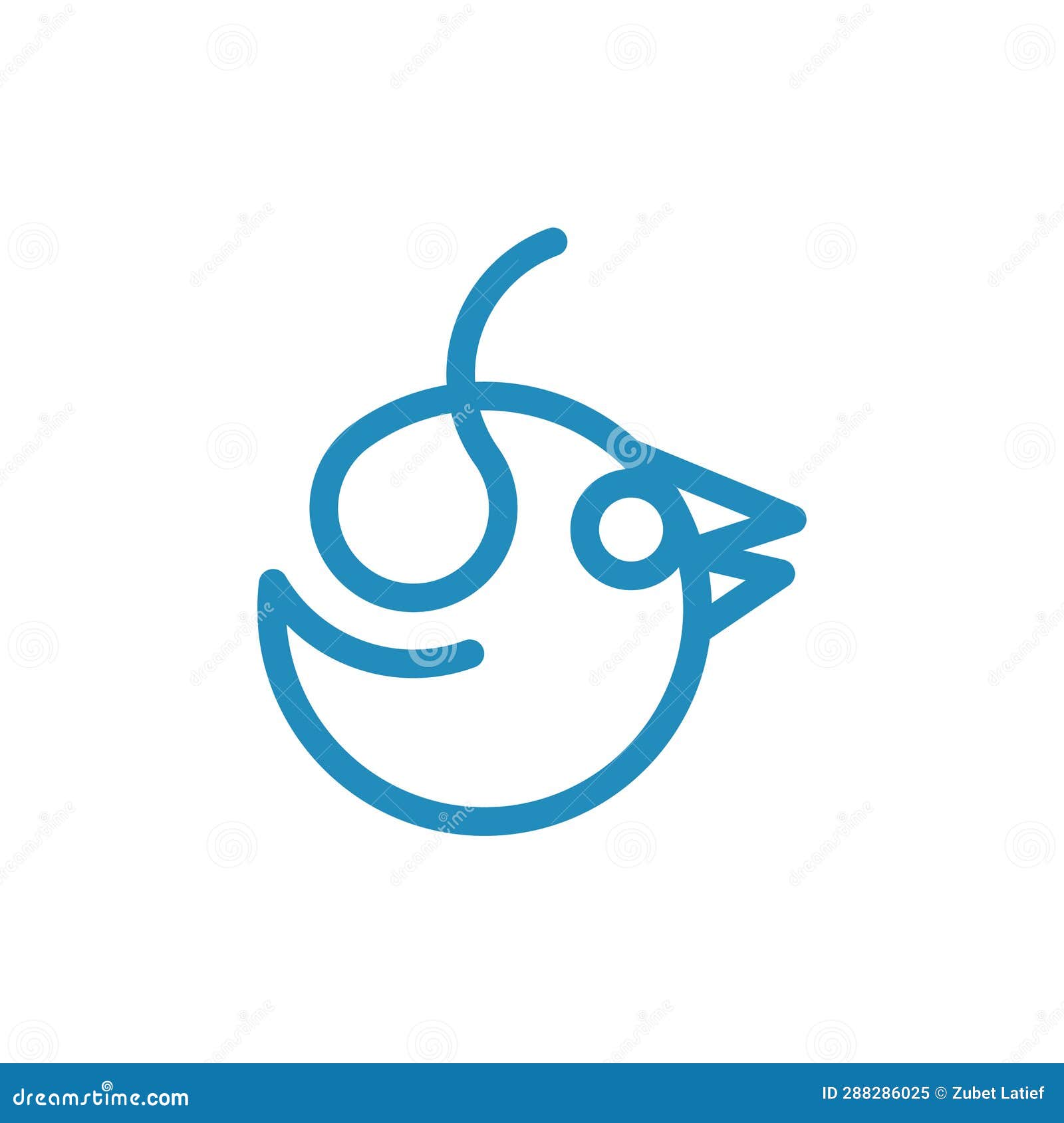 Cute Bird Line Simplicity Creative Logo Design Stock Vector ...