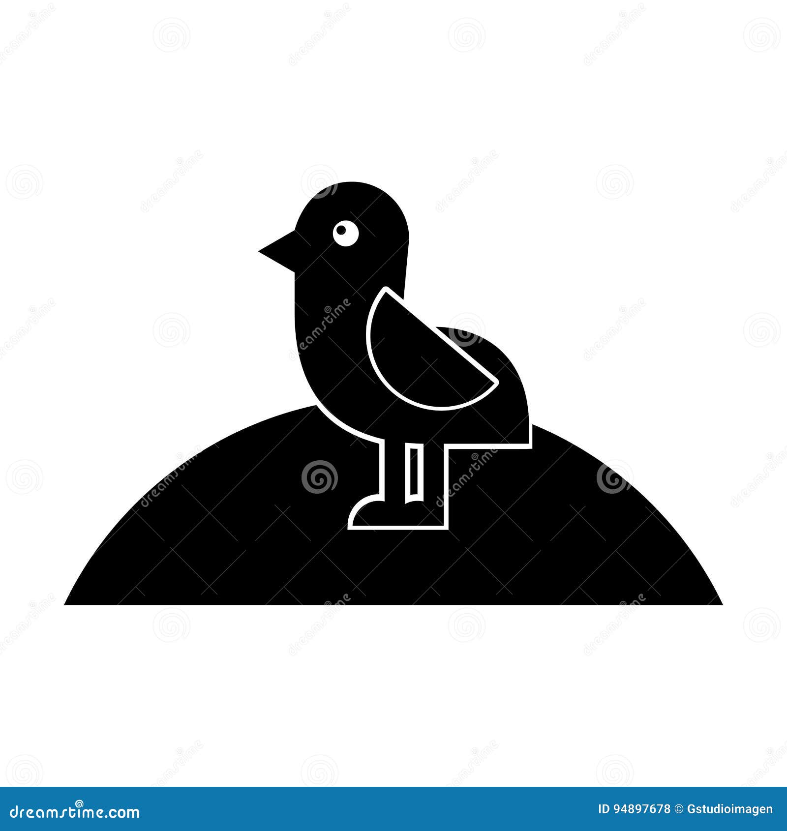 Cute bird sea icon stock vector. Illustration of creative - 94897678