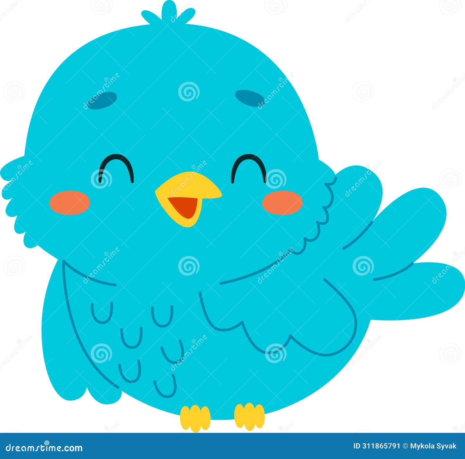 Cute Bird Smiling stock vector. Illustration of smile - 311865791