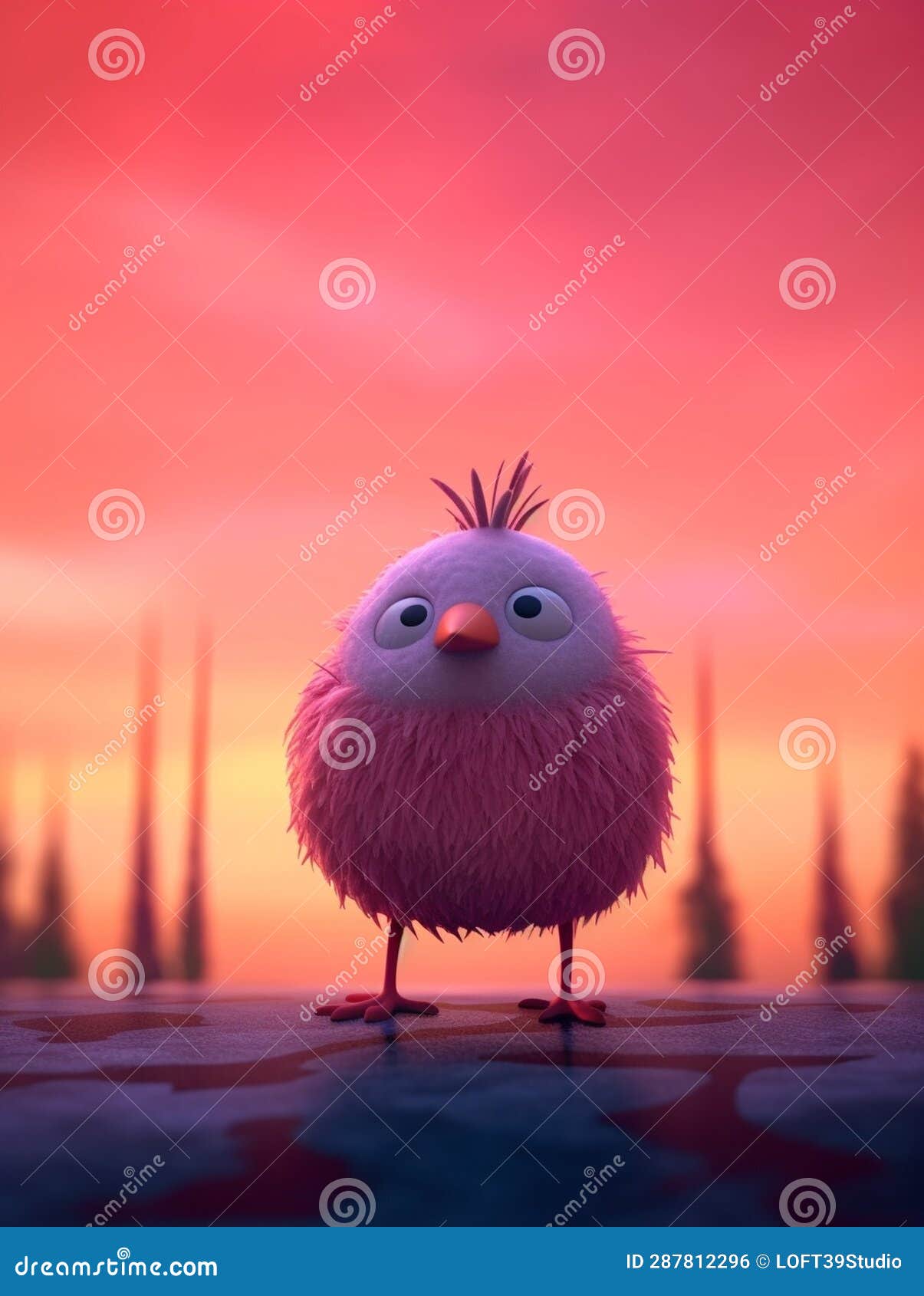 The_cute_bird_standing_alone_1690601536673_2 Stock Illustration ...