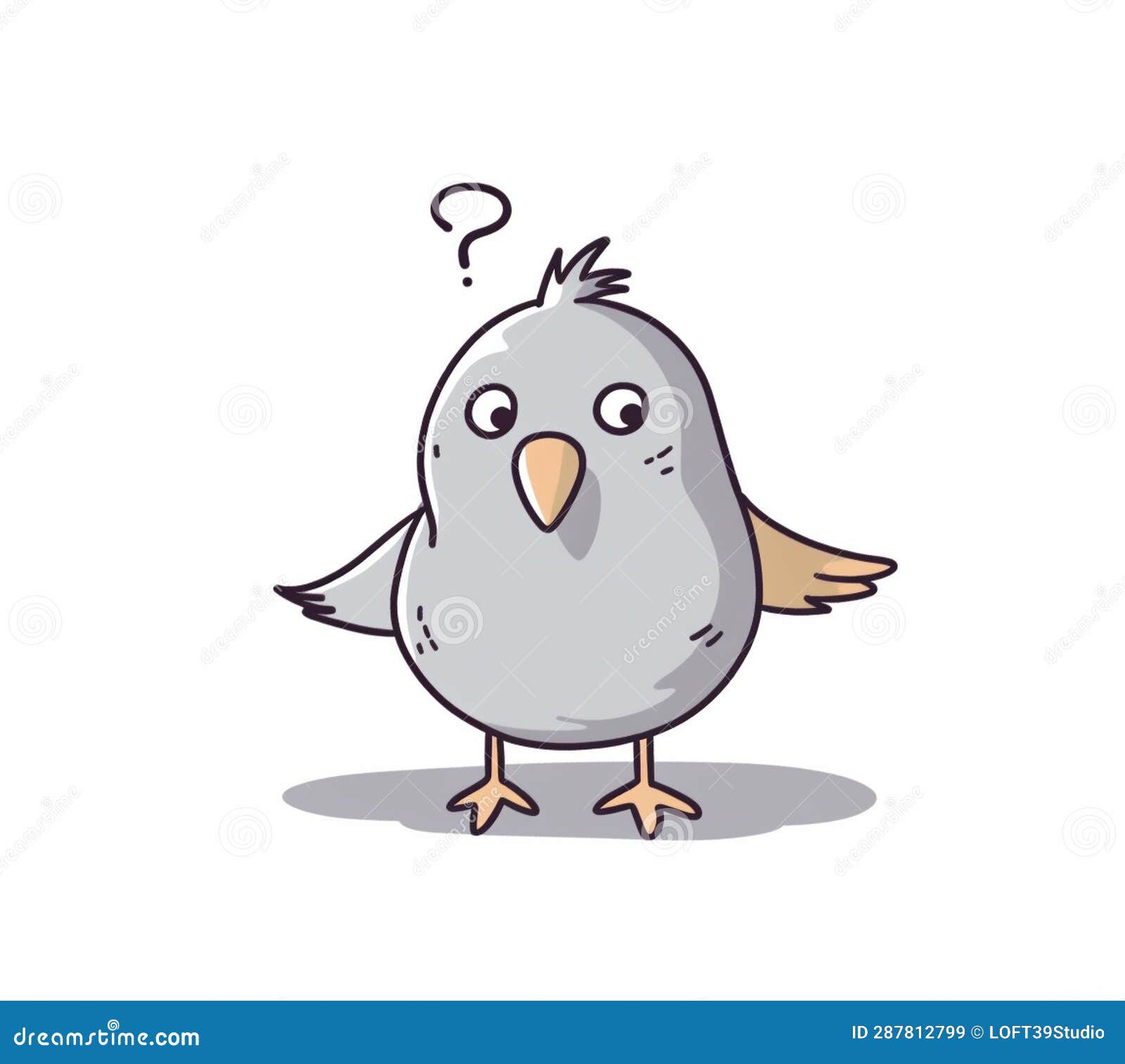 The_cute_bird_standing_alone_1690601536673_4 Stock Illustration ...