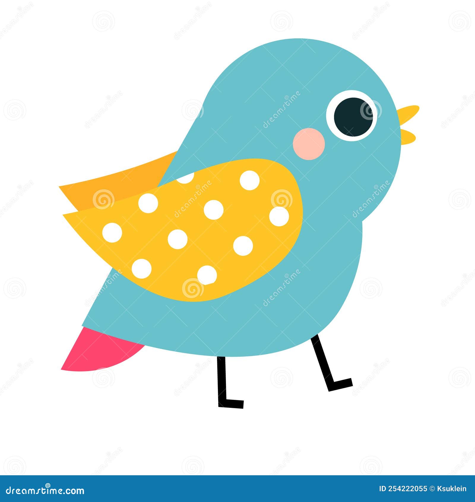 Cute Bird Vector Clip Art of Funny Cartoon Bird Stock Vector ...