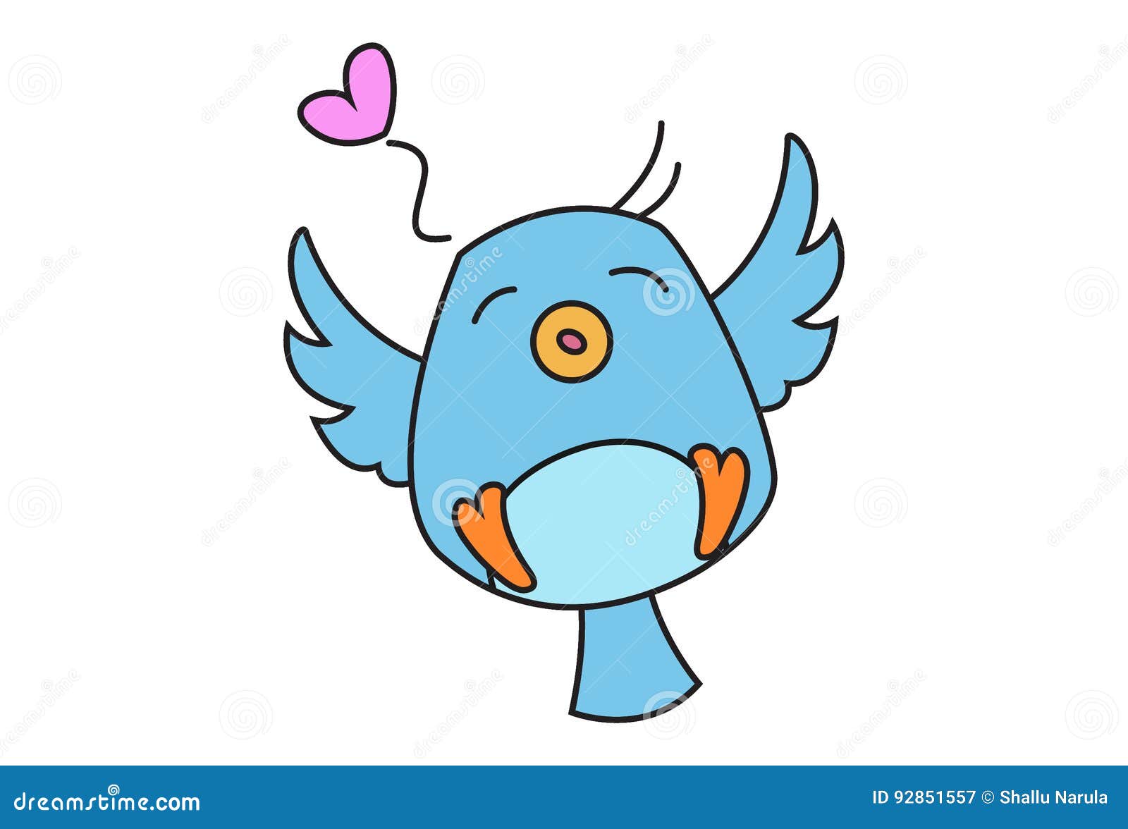 Cute Birdie stock illustration. Illustration of rabbit - 92851557