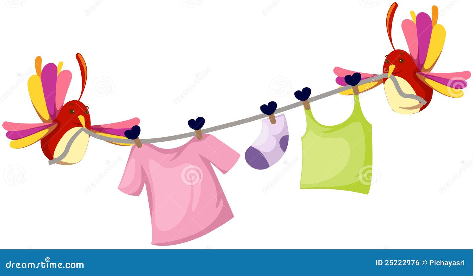 Laundry Line Clipart