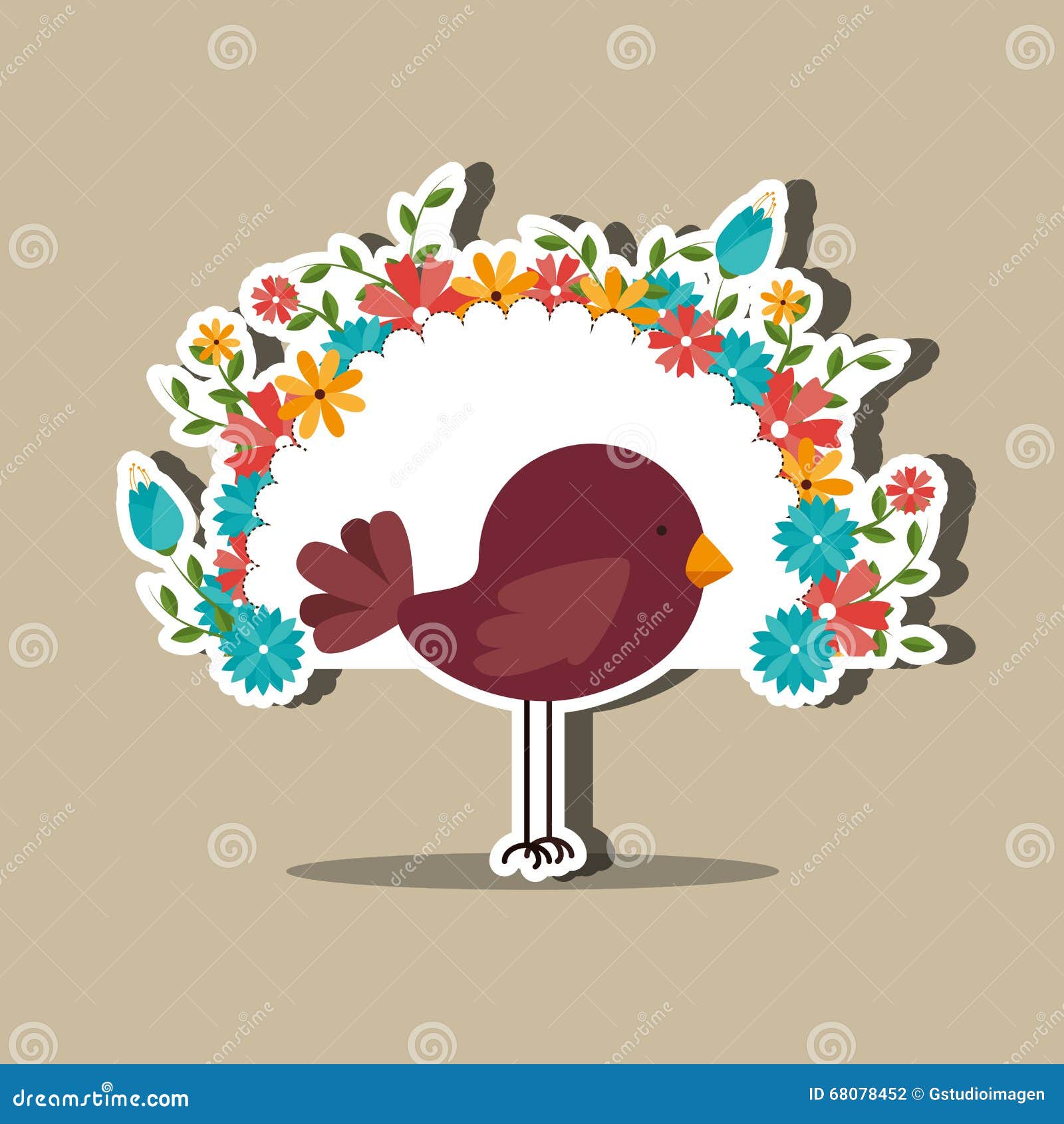 Cute birds design stock illustration. Illustration of birds - 68078452
