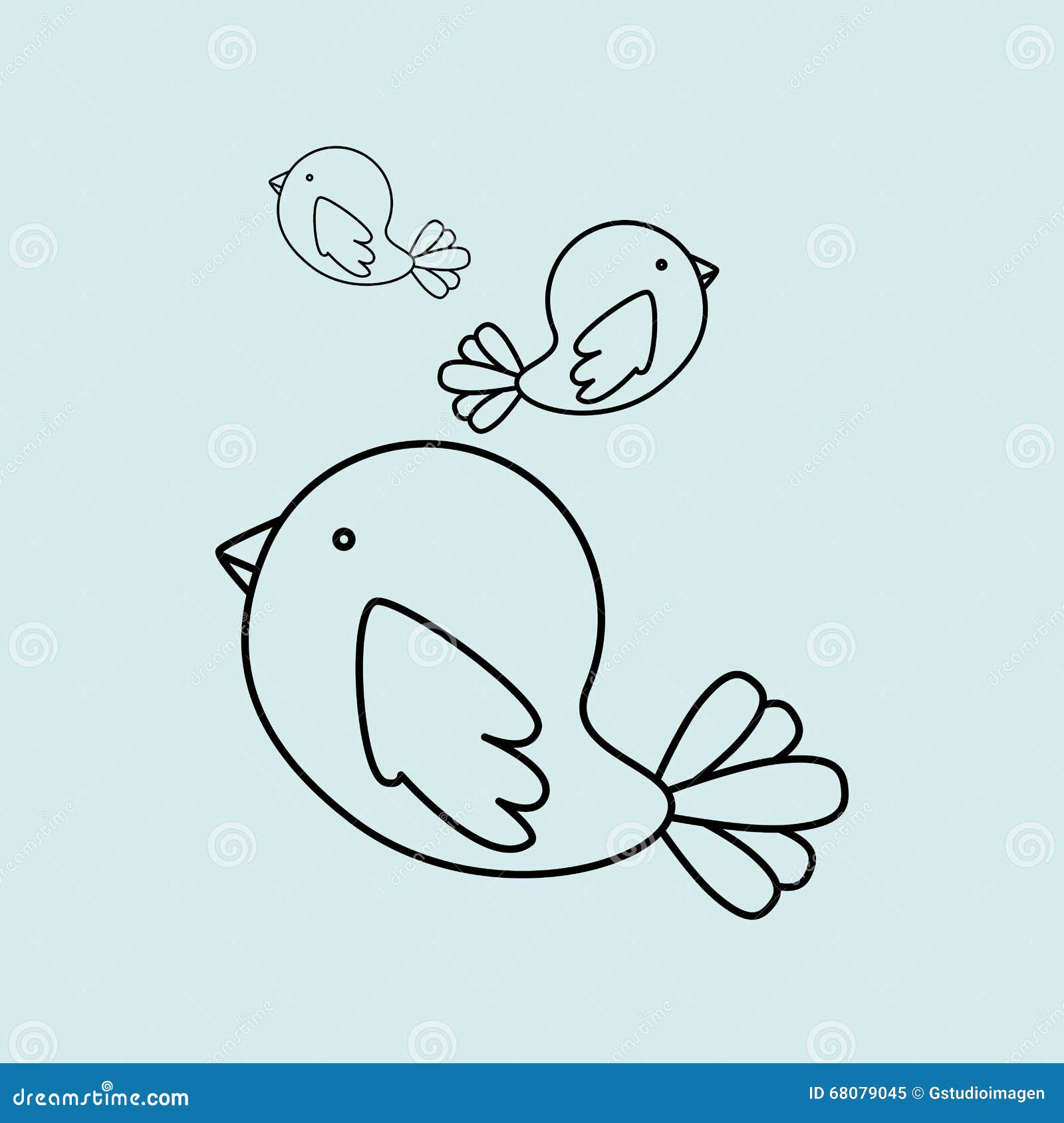 Cute birds design stock illustration. Illustration of graphic - 68079045