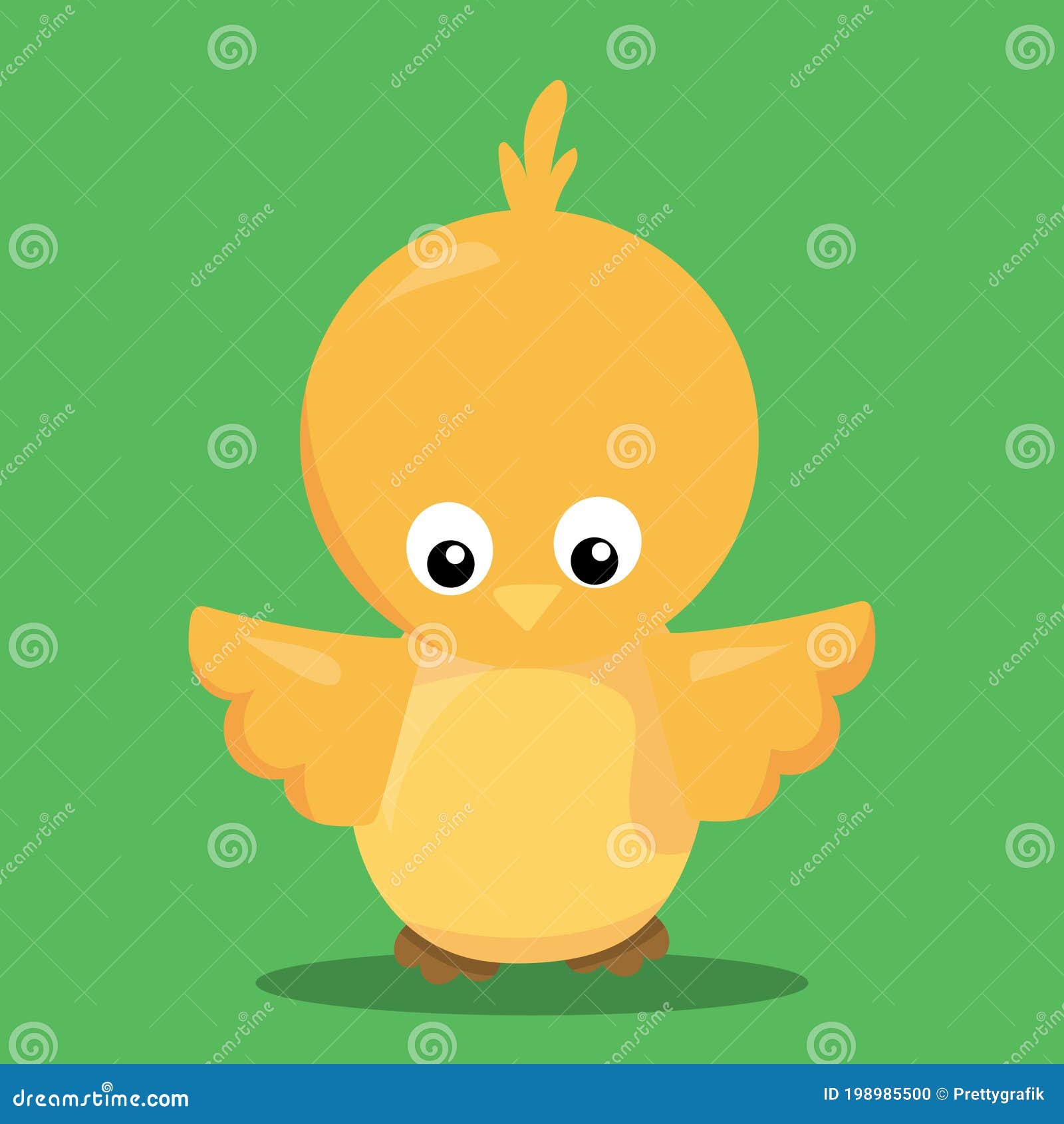 Cute birds front orange 07 stock vector. Illustration of front - 198985500