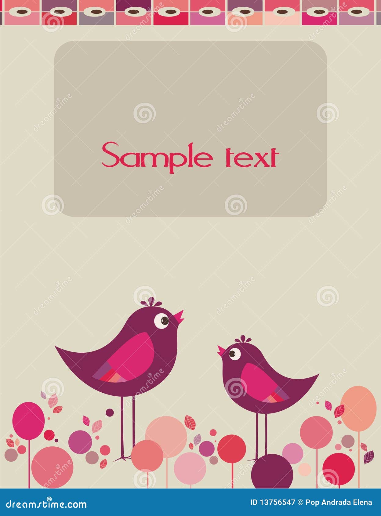 Cute birds, lovely design stock vector. Illustration of childish - 13756547