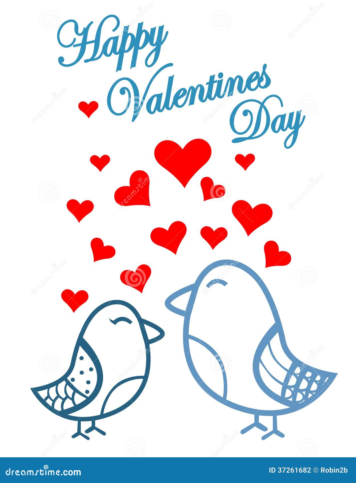 Cute birds Valentines Day stock vector. Illustration of cartoon - 37261682