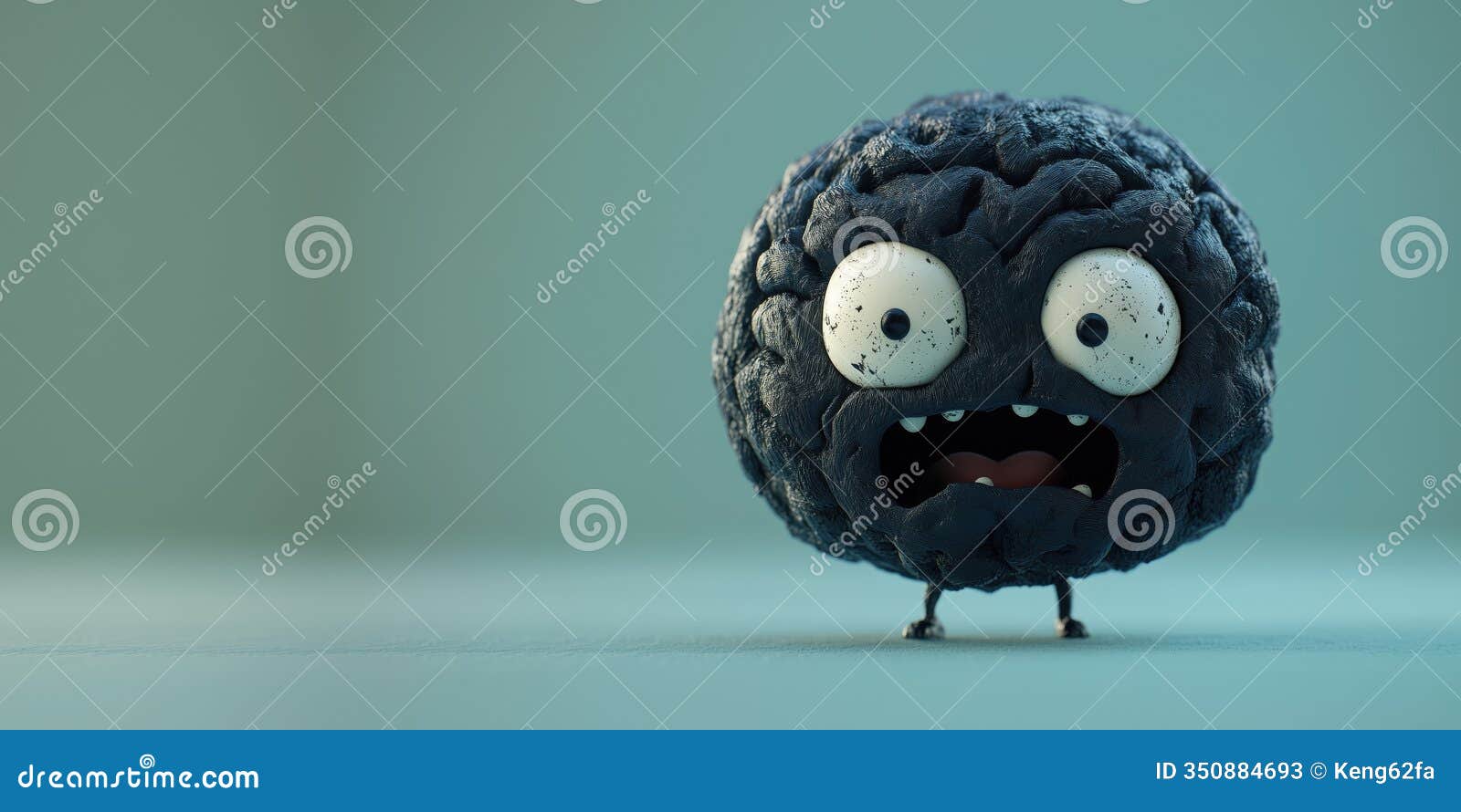 Dizzy Brain Character Feeling Nauseated Vector Cartoon Illustration ...