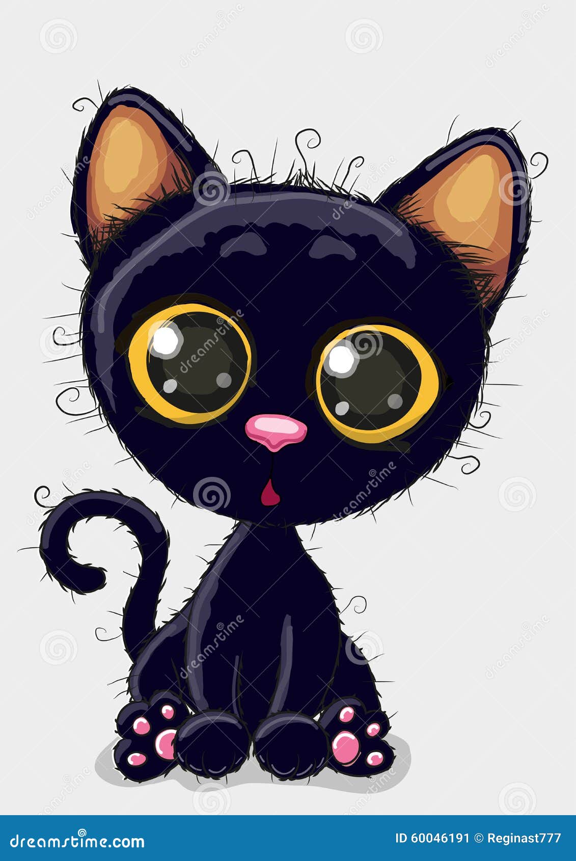 Cat Set. Two Black Kitten Head Face Silhouette. Hanging Upside Down ...