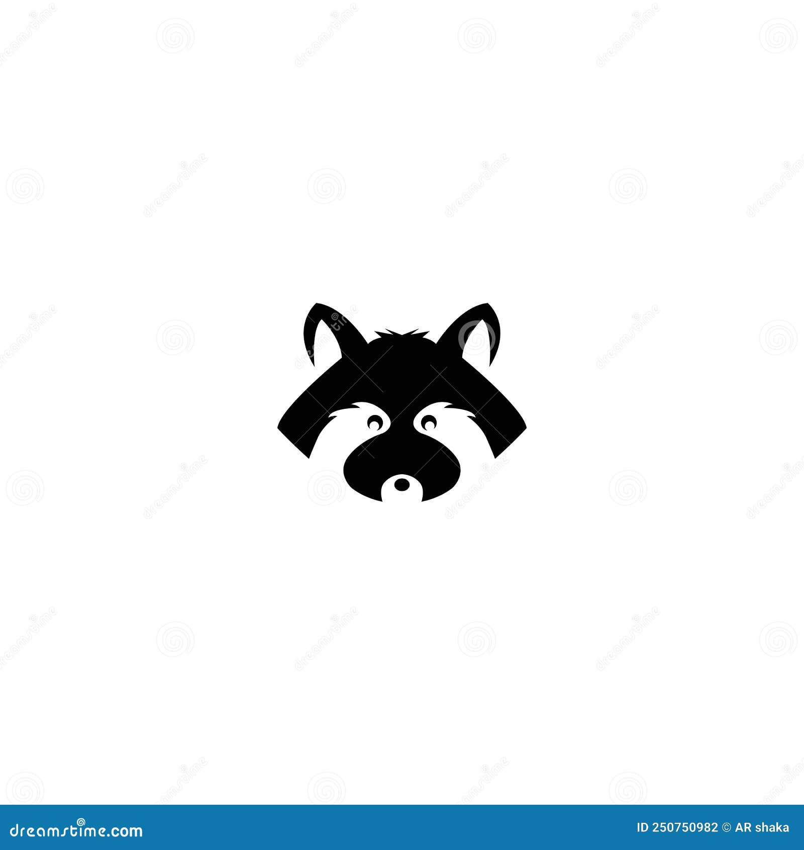 Cute Black Raccoon Logo Vector Icon Stock Vector - Illustration of ...