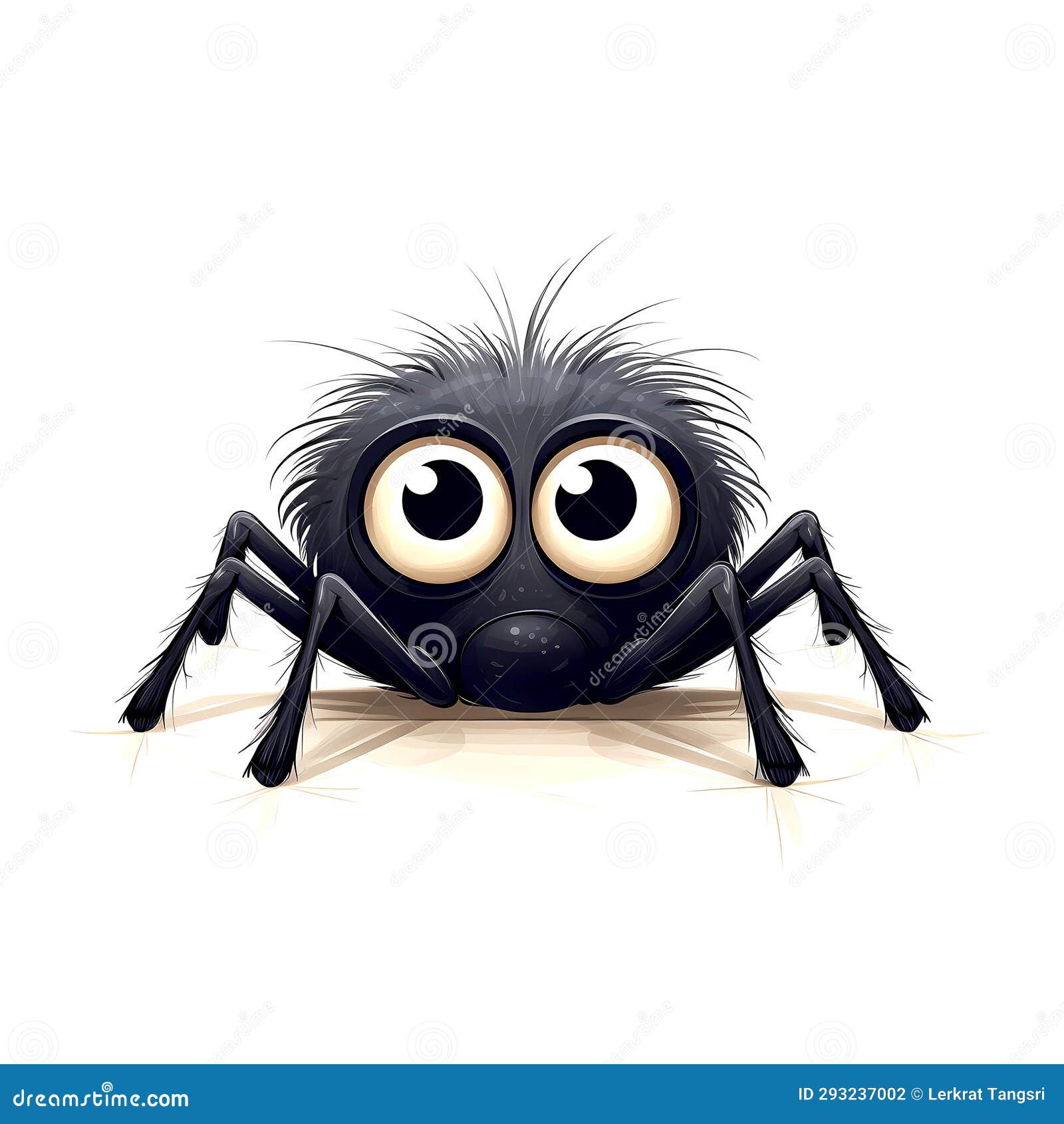 Cute black spider stock illustration. Illustration of animal - 293237002